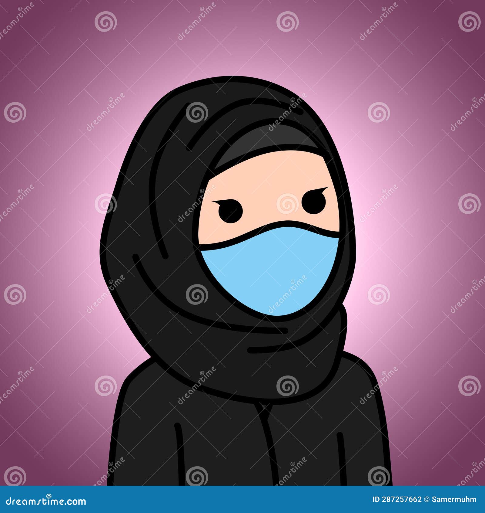 NFT Arab Family Doodles Art Stock Illustration - Illustration of style ...