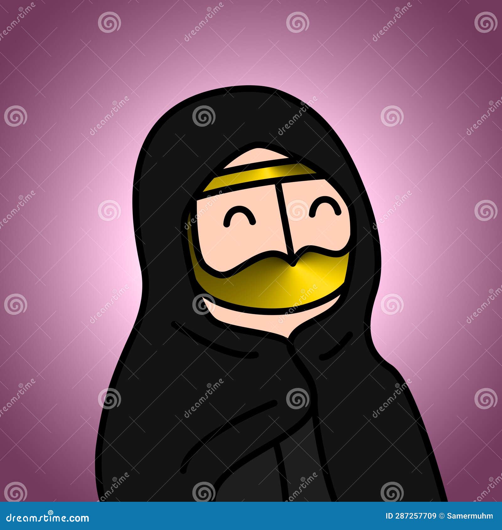 NFT Arab Family Doodles Art Stock Illustration - Illustration of design ...