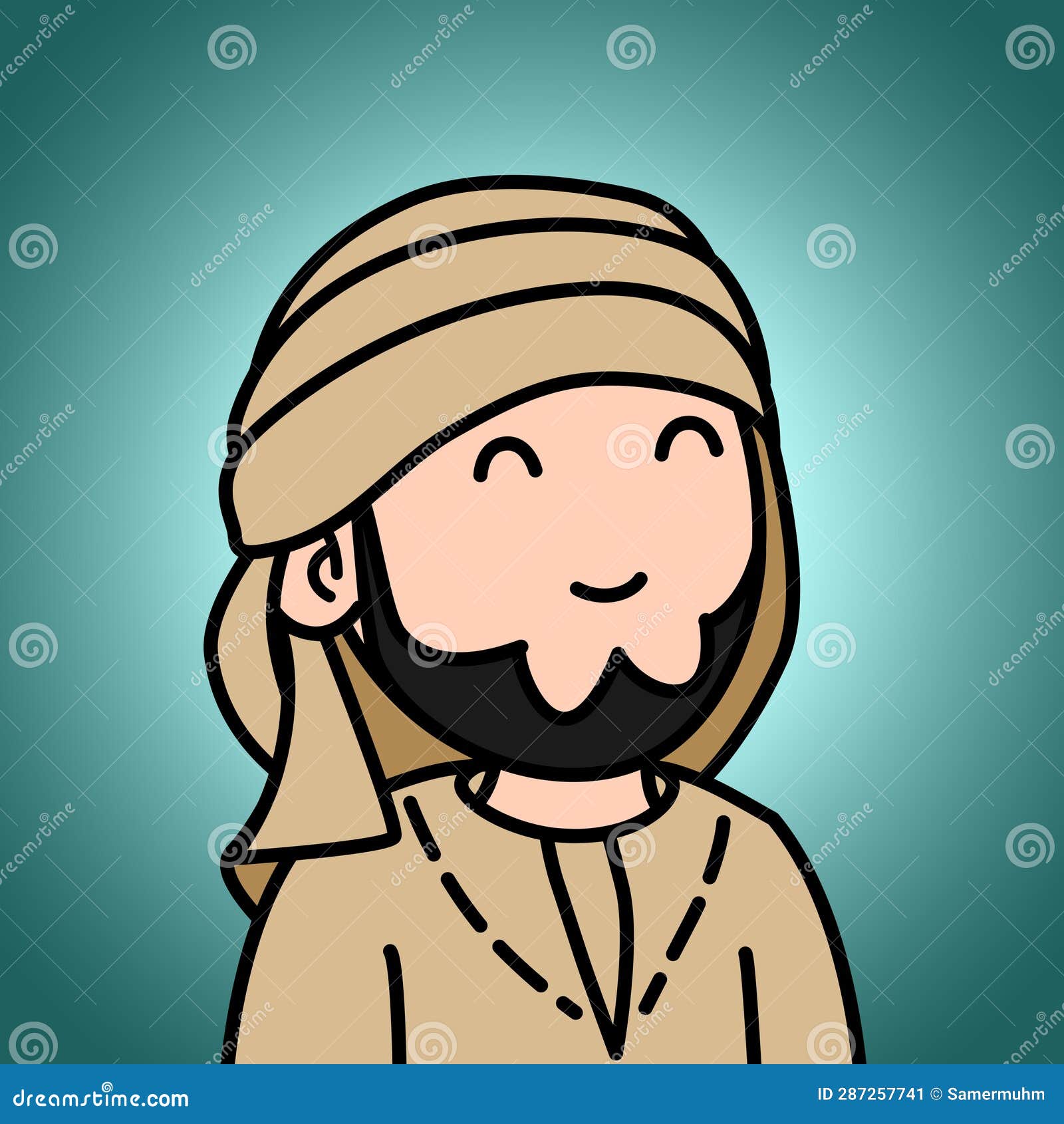 NFT Arab Family Doodles Art Stock Illustration - Illustration of qatar ...