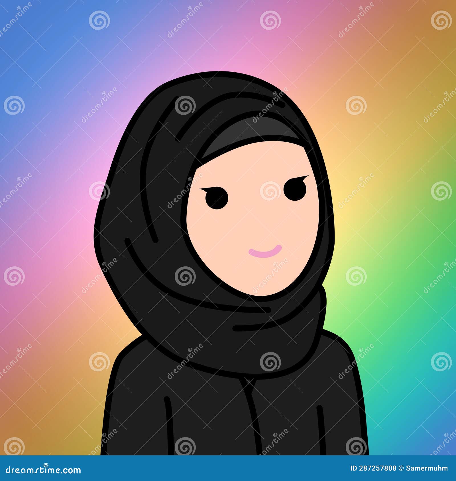 NFT Arab Family Doodles Art Stock Illustration - Illustration of east ...