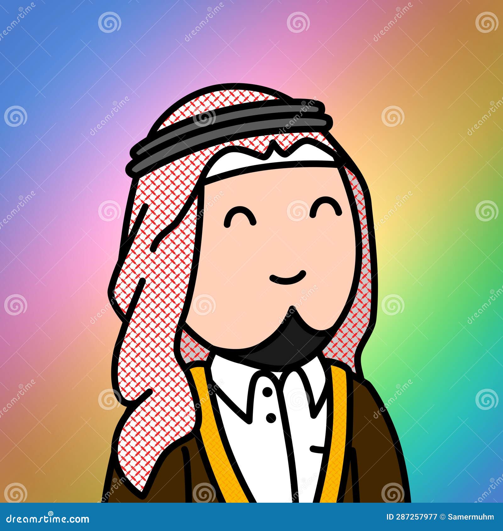 NFT Arab Family Doodles Art Stock Illustration - Illustration of asia ...