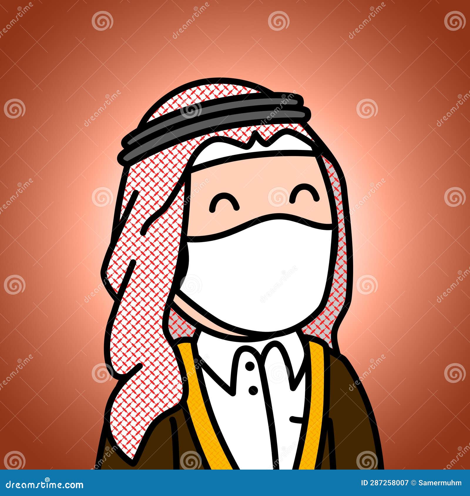 NFT Arab Family Doodles Art Stock Illustration - Illustration of white ...