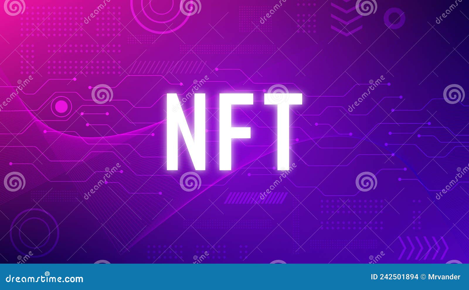 NFT Background. Digital Technology Concept Stock Vector - Illustration ...