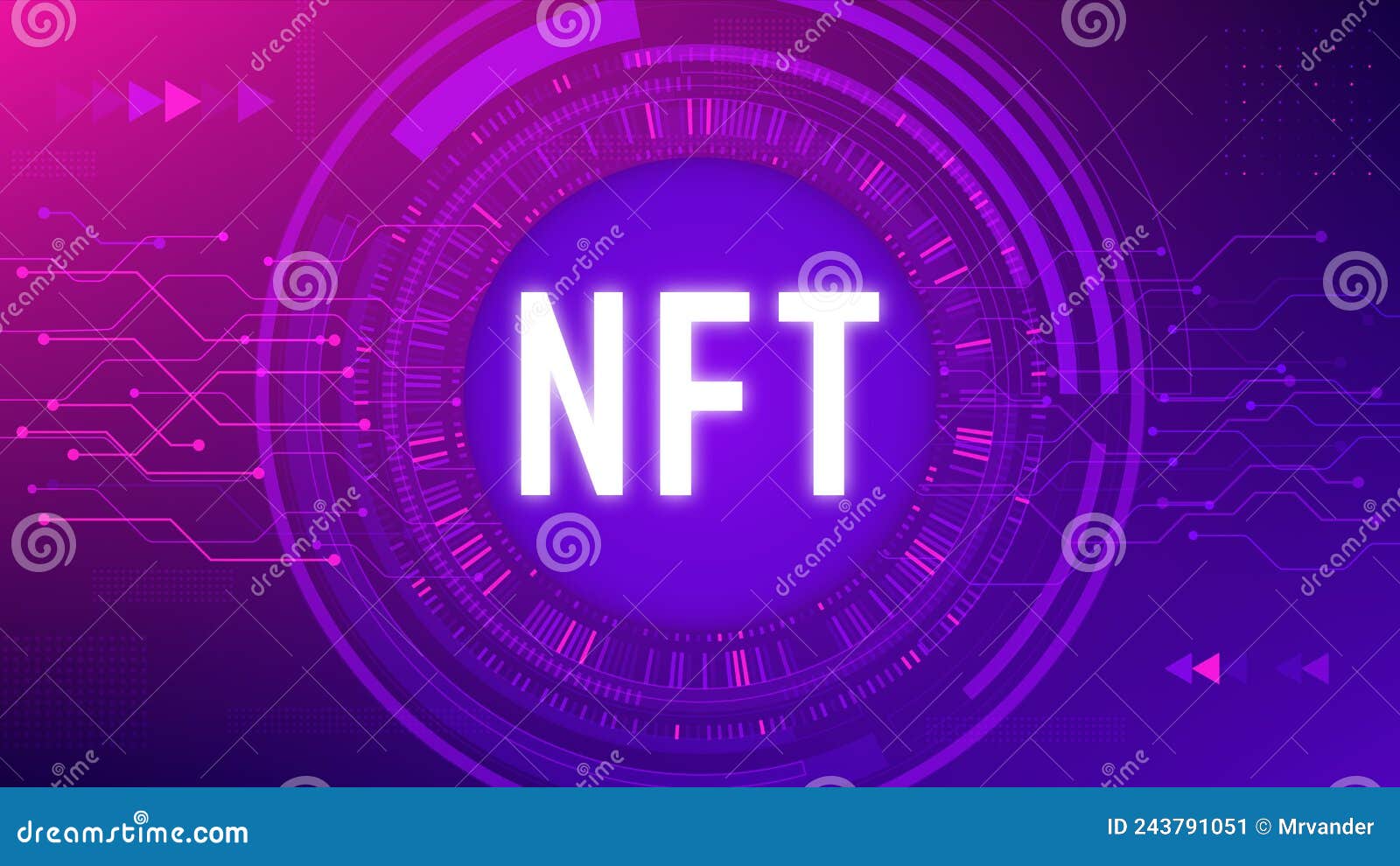 NFT Background. Digital Technology Concept Stock Vector - Illustration ...