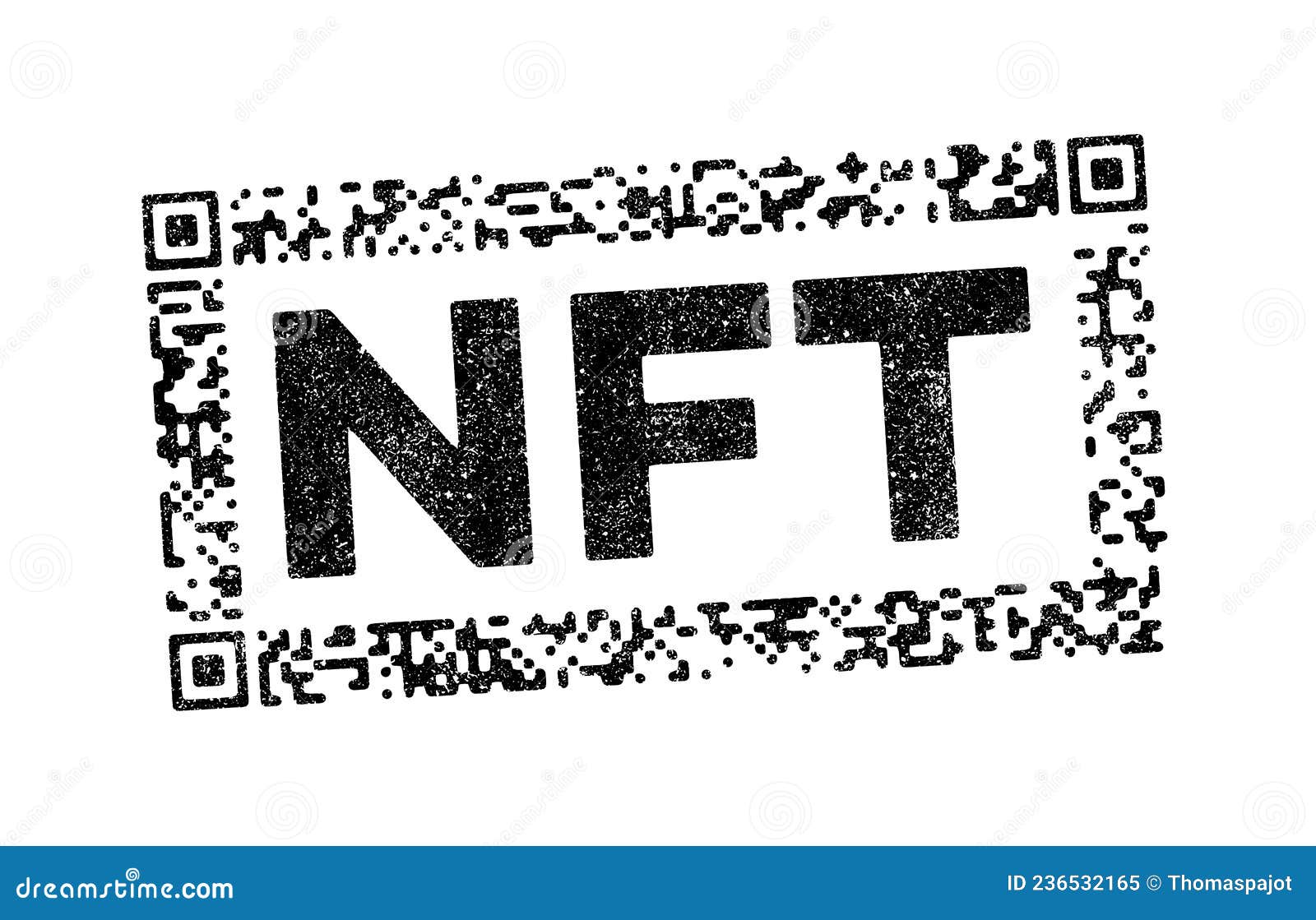 NFT in black ink stamp stock vector. Illustration of grunge - 236532165