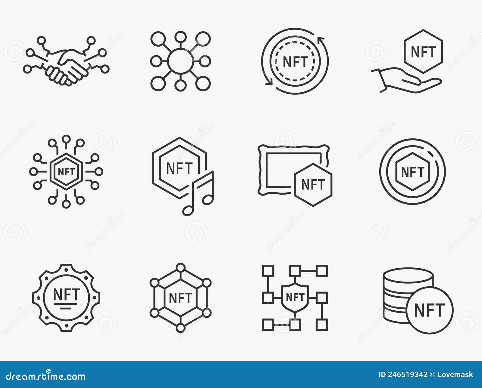 NFT Icon Set. Collection of Crypto, Currency, Coin, Digital and More ...