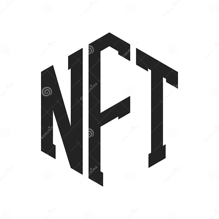 NFT Logo Design. Initial Letter NFT Monogram Logo Using Hexagon Shape ...