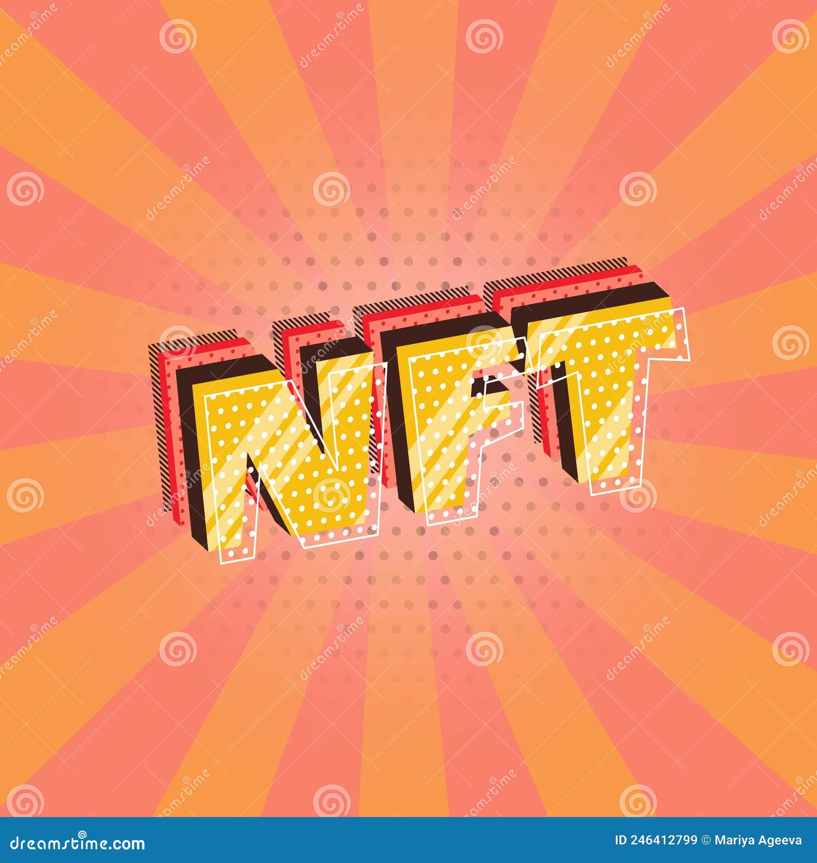 Nft. Pop Art Style Text Effect Stock Vector - Illustration of talk ...