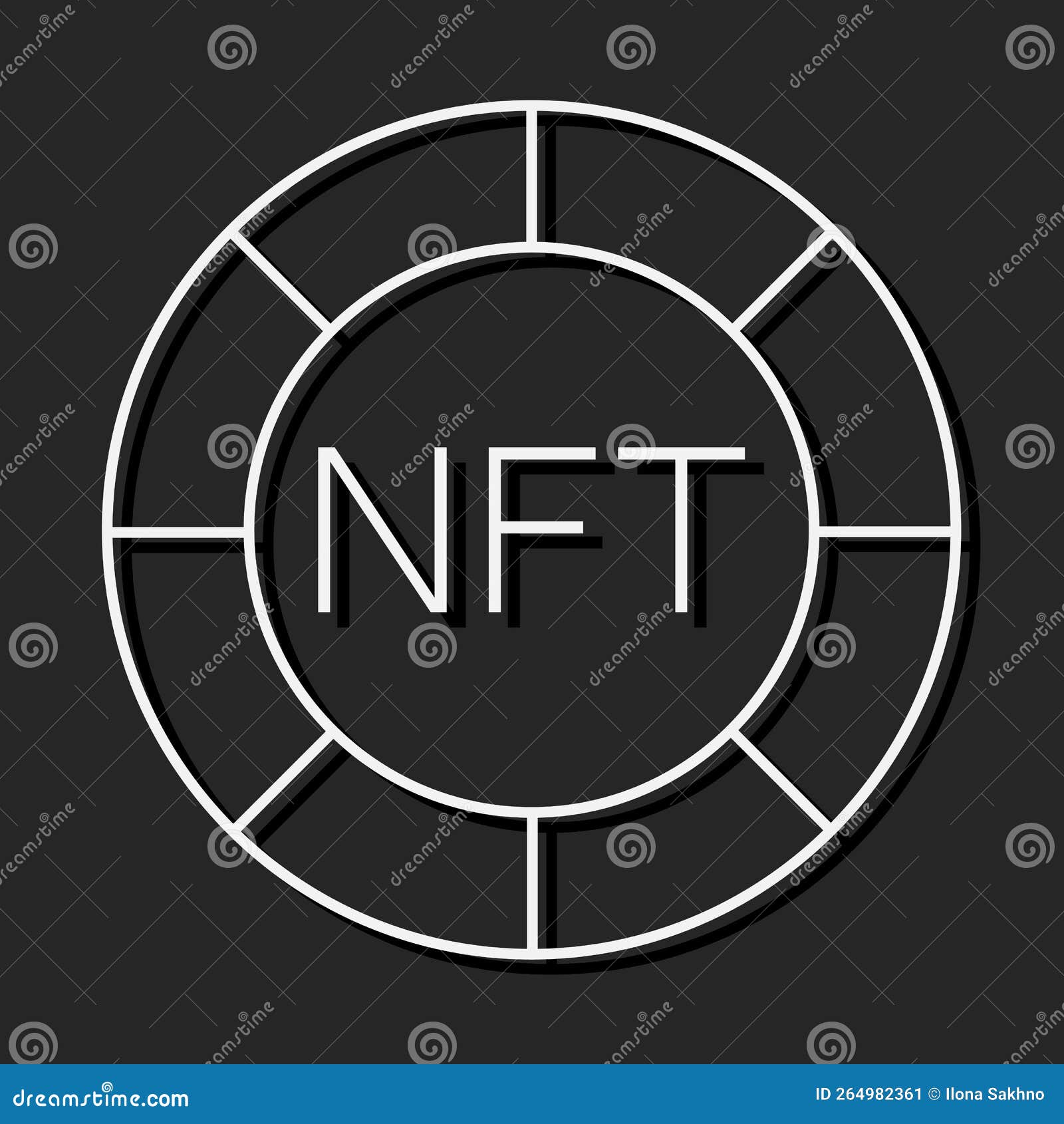 NFT Technology Line Icon. Crypto Icon or Logo Symbol Vector ...