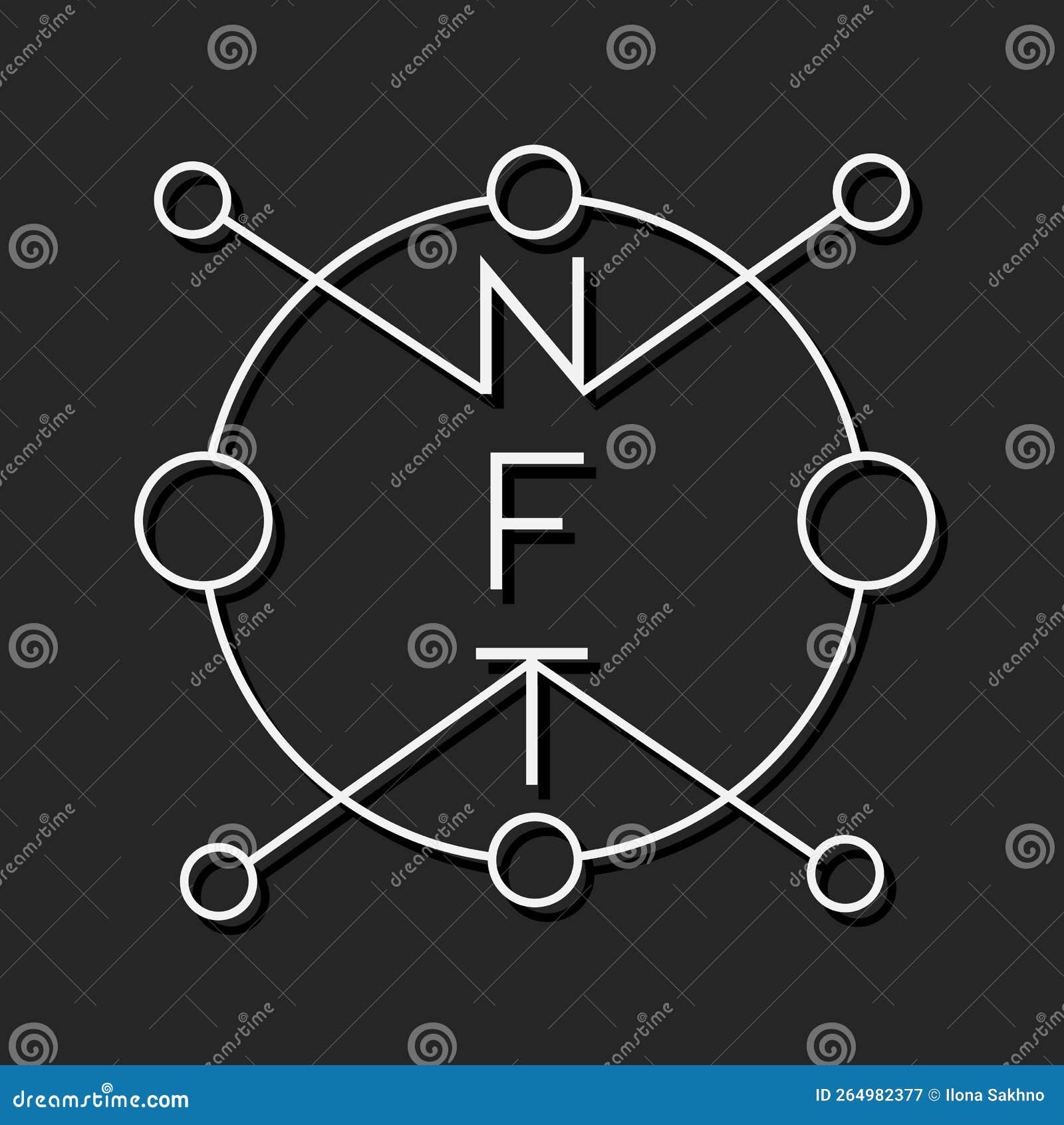 NFT Technology Line Icon. Crypto Icon or Logo Symbol Vector ...