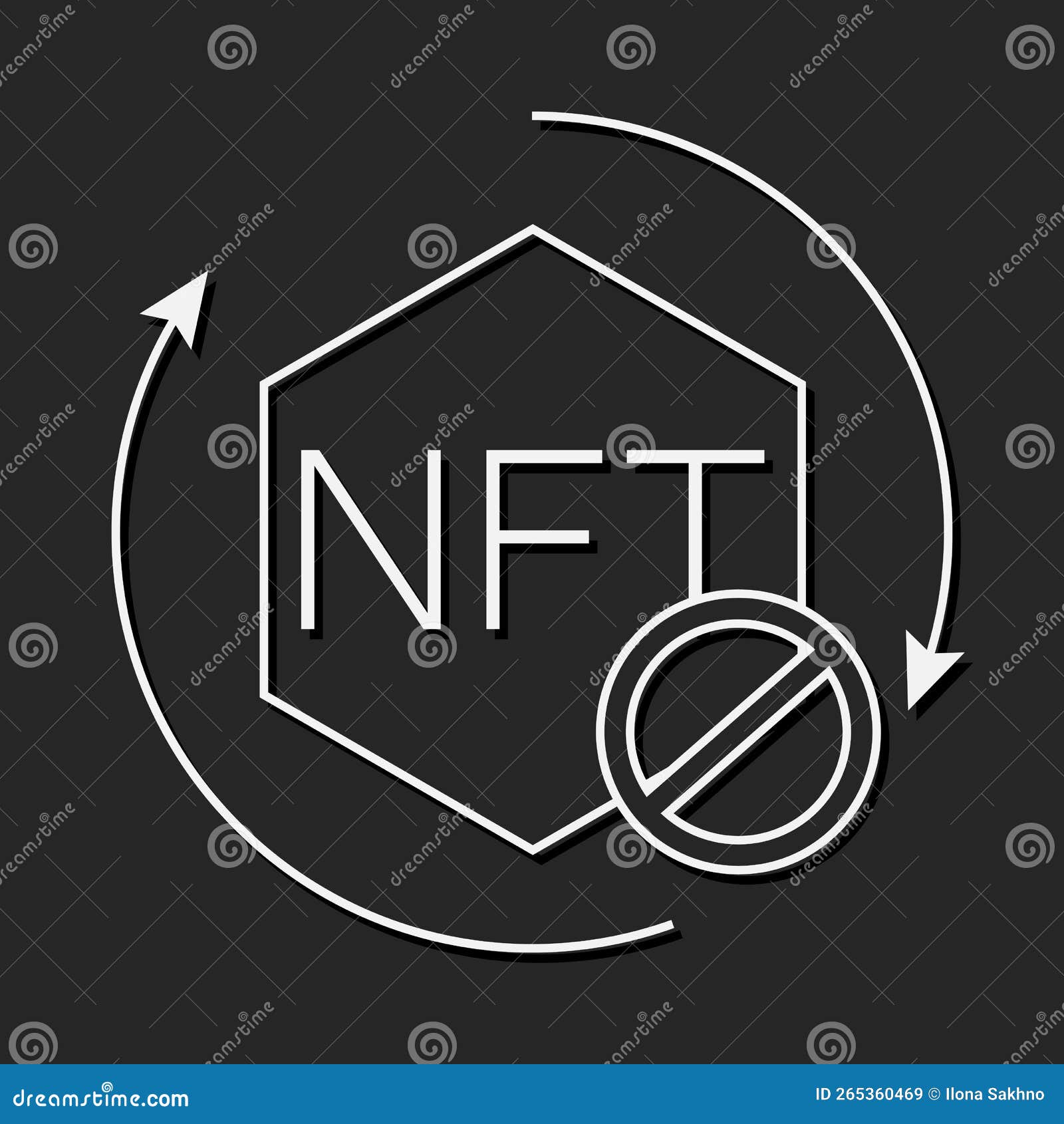 NFT Technology Line Icon. Crypto Icon or Logo Symbol Vector ...
