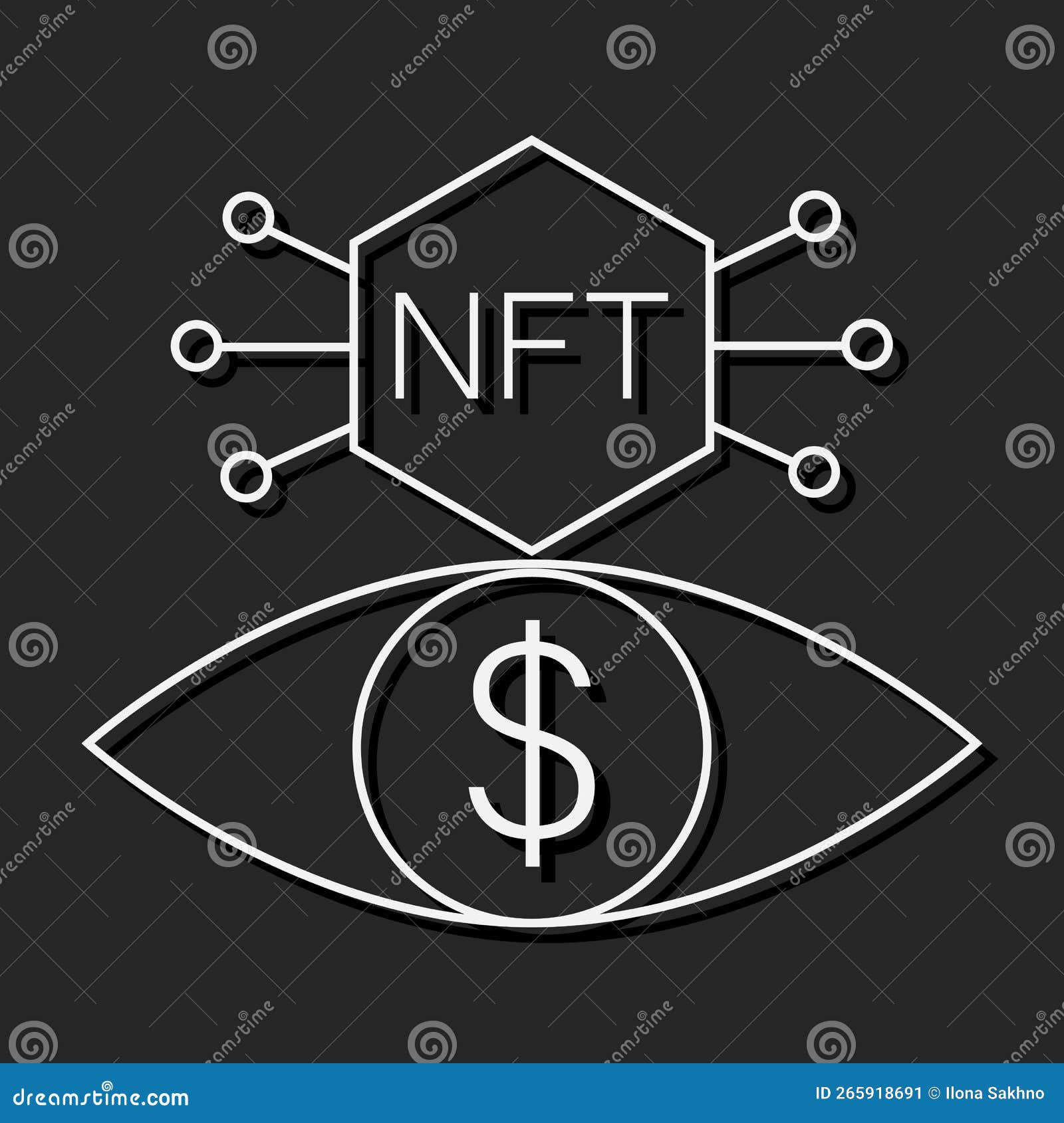 NFT Technology Line Icon. Crypto Icon or Logo Symbol Vector ...