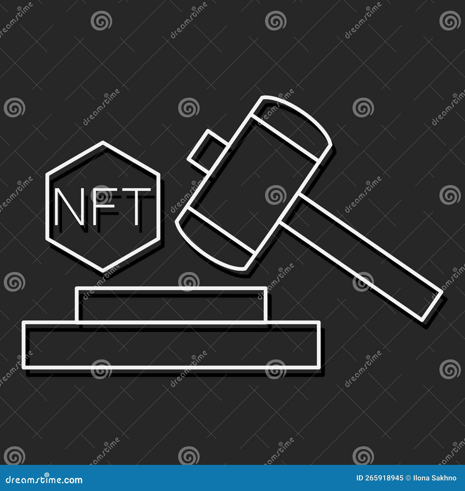 NFT Technology Line Icon. Crypto Icon or Logo Symbol Vector ...