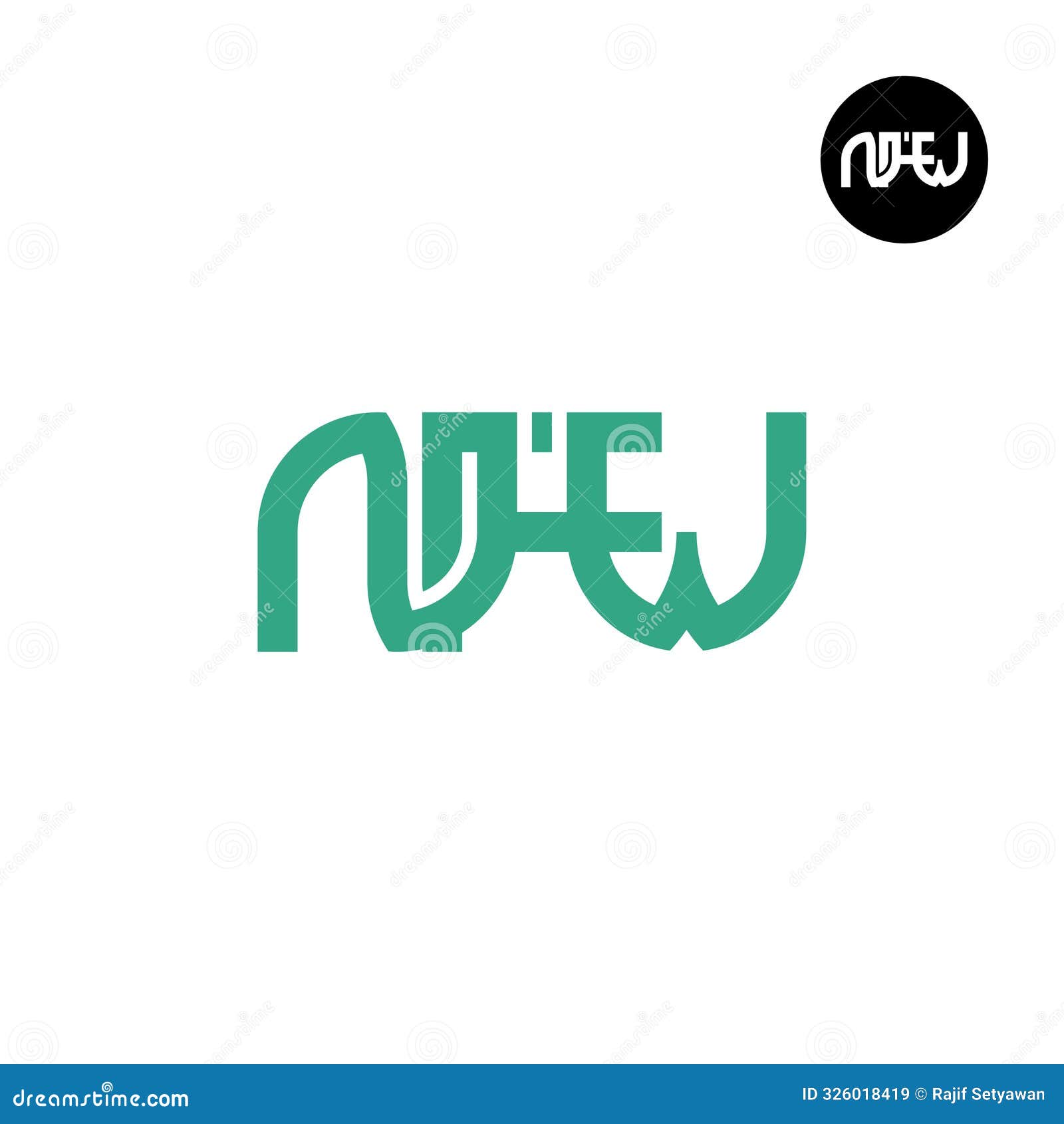 NFW Logo Letter Monogram Design Stock Vector - Illustration of ...