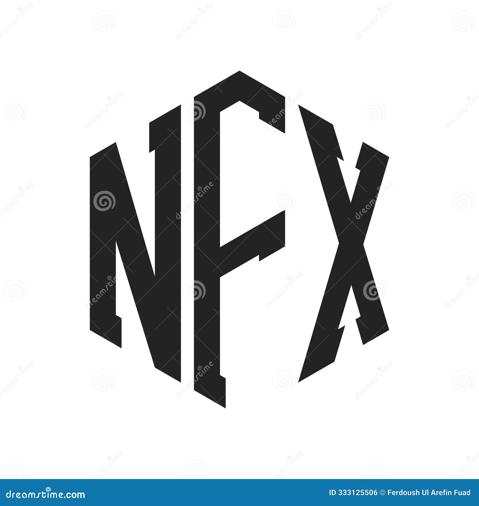 NFX Logo Design. Initial Letter NFX Monogram Logo Using Hexagon Shape ...