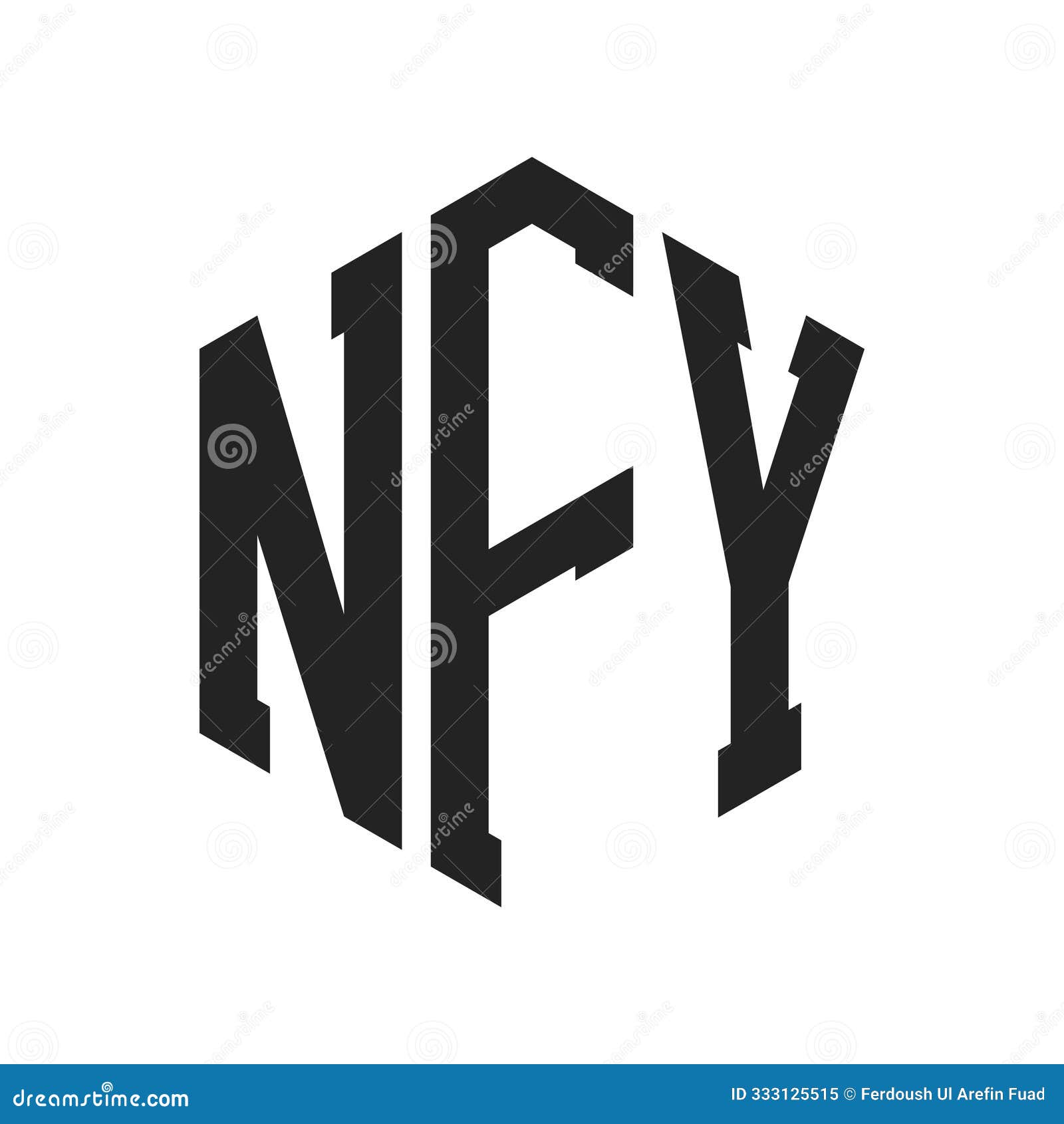 NFY Logo Design. Initial Letter NFY Monogram Logo Using Hexagon Shape ...