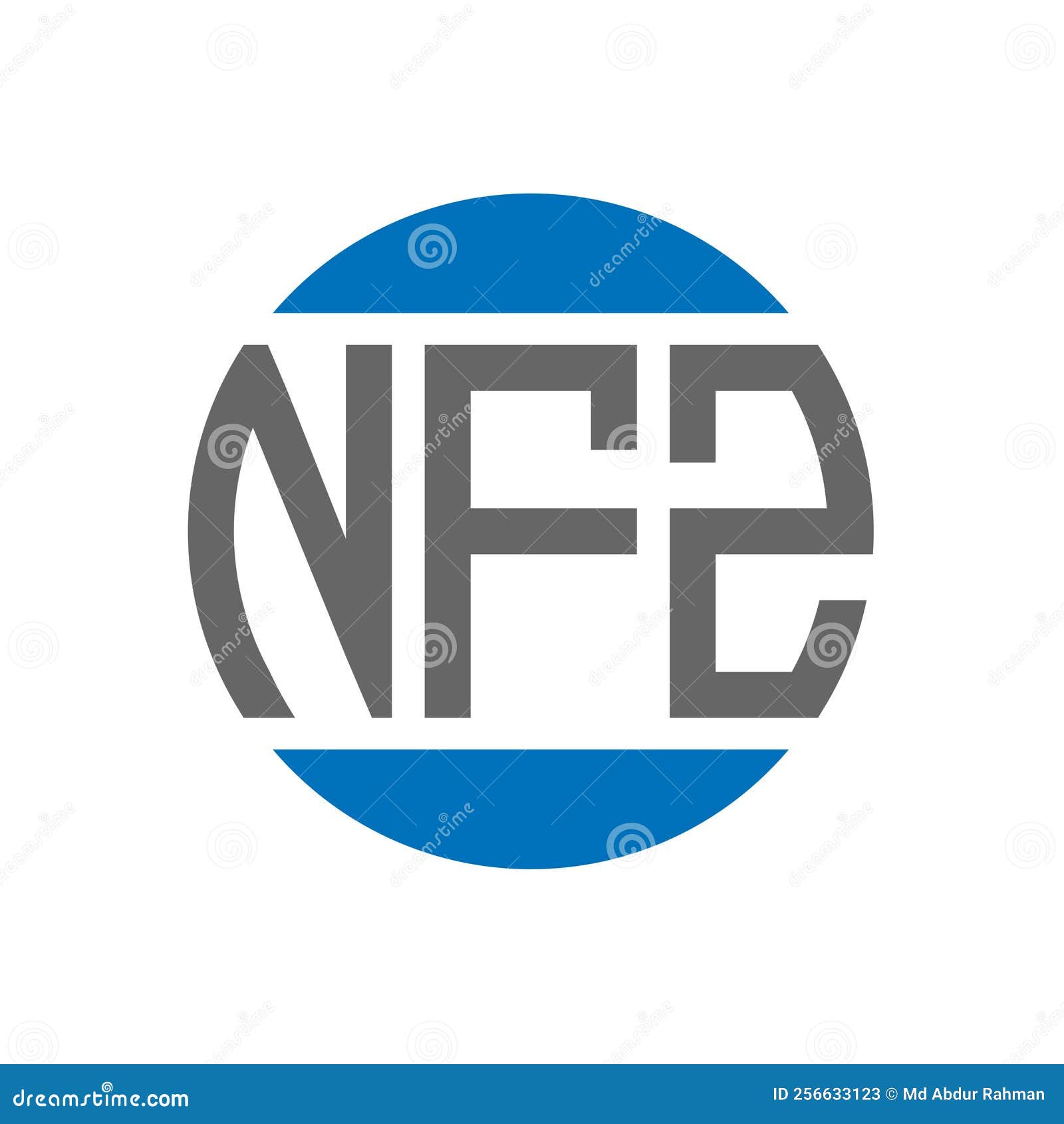 NFZ Letter Logo Design on White Background. NFZ Creative Initials ...