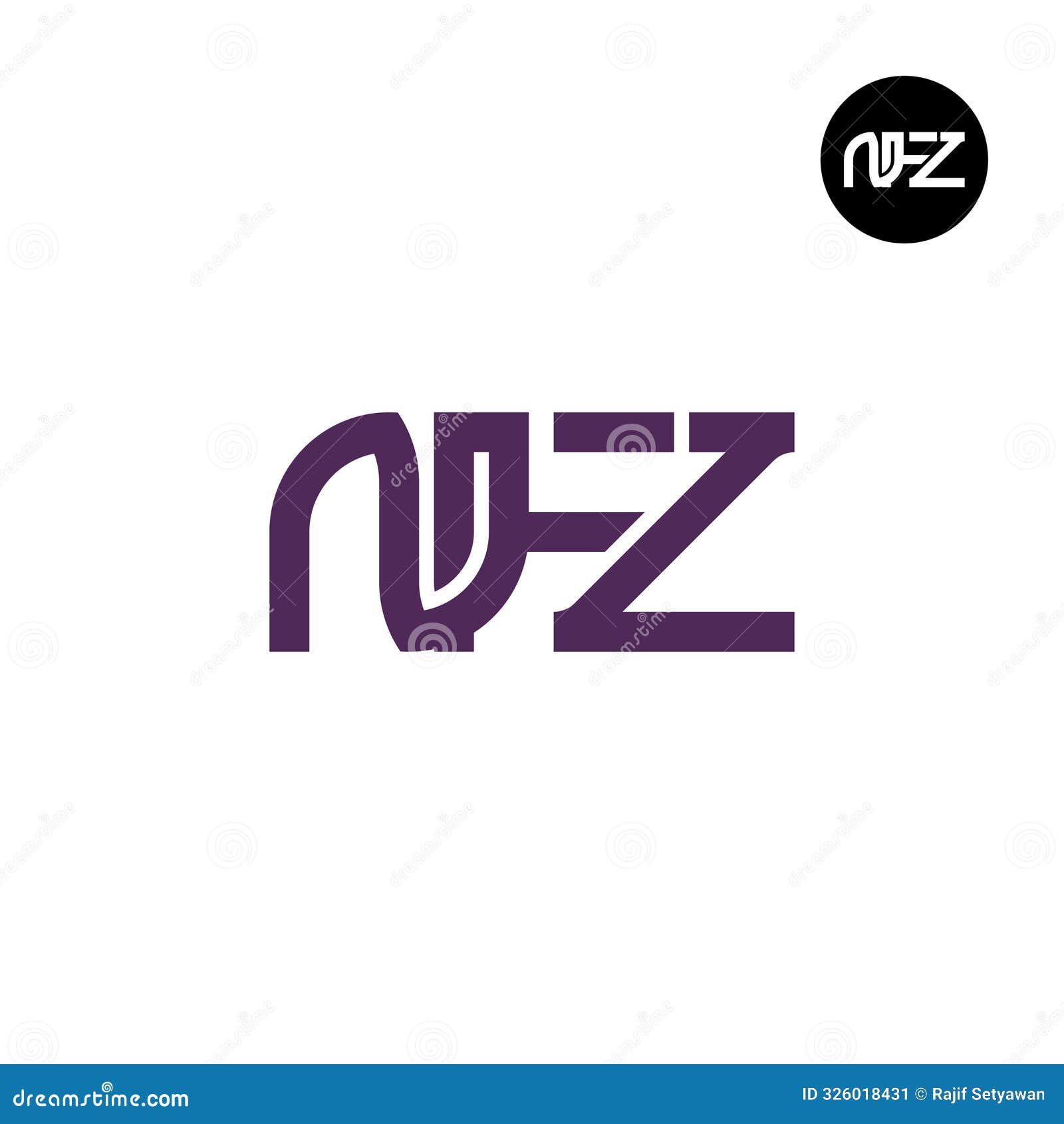 NFZ Logo Letter Monogram Design Stock Vector - Illustration of ...