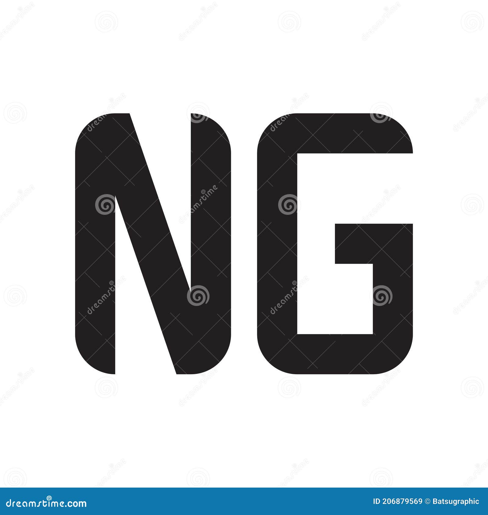 Ng Initial Letter Vector Logo Icon Stock Vector - Illustration of ...