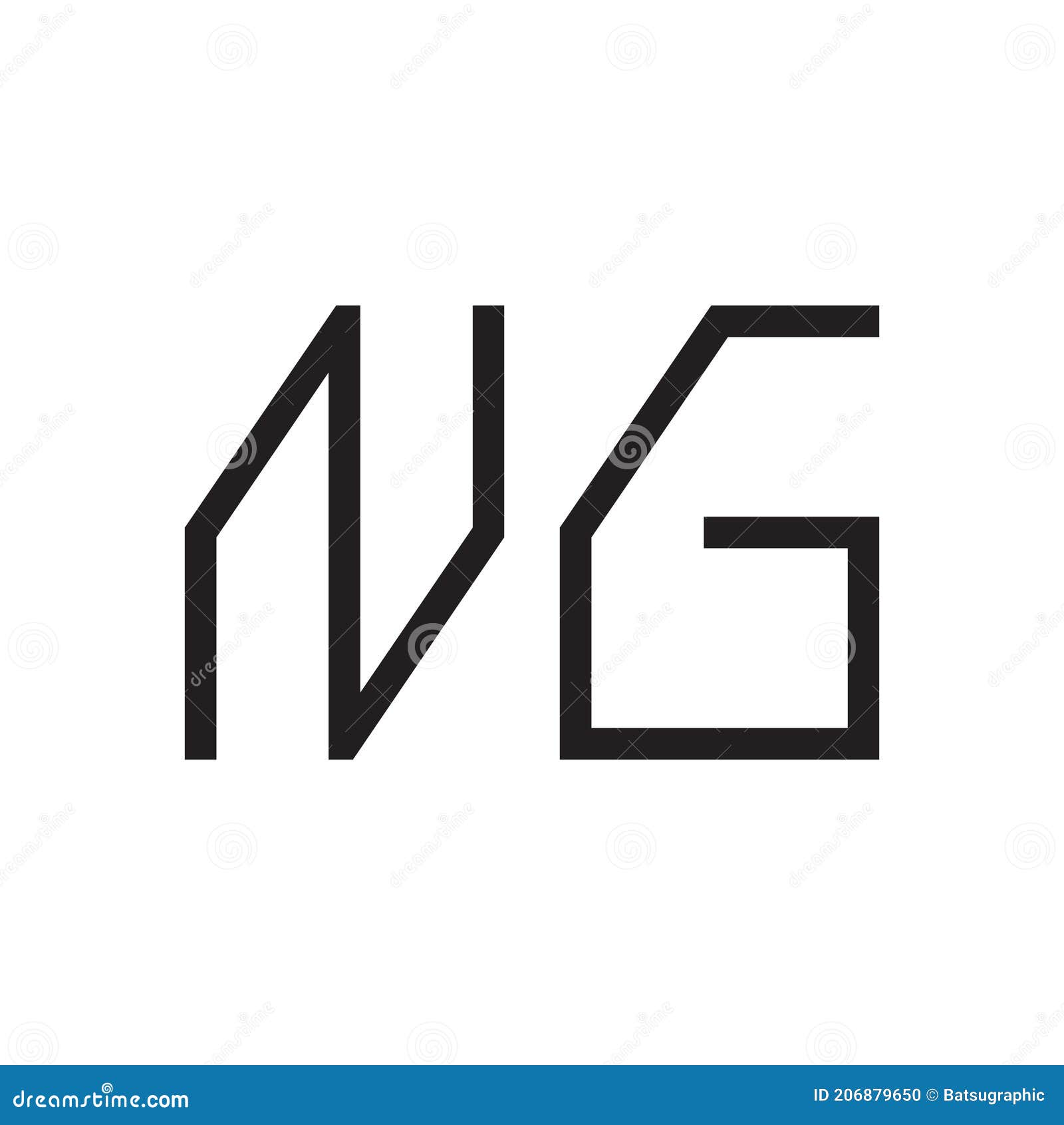 Ng Initial Letter Vector Logo Icon Stock Vector - Illustration of ...