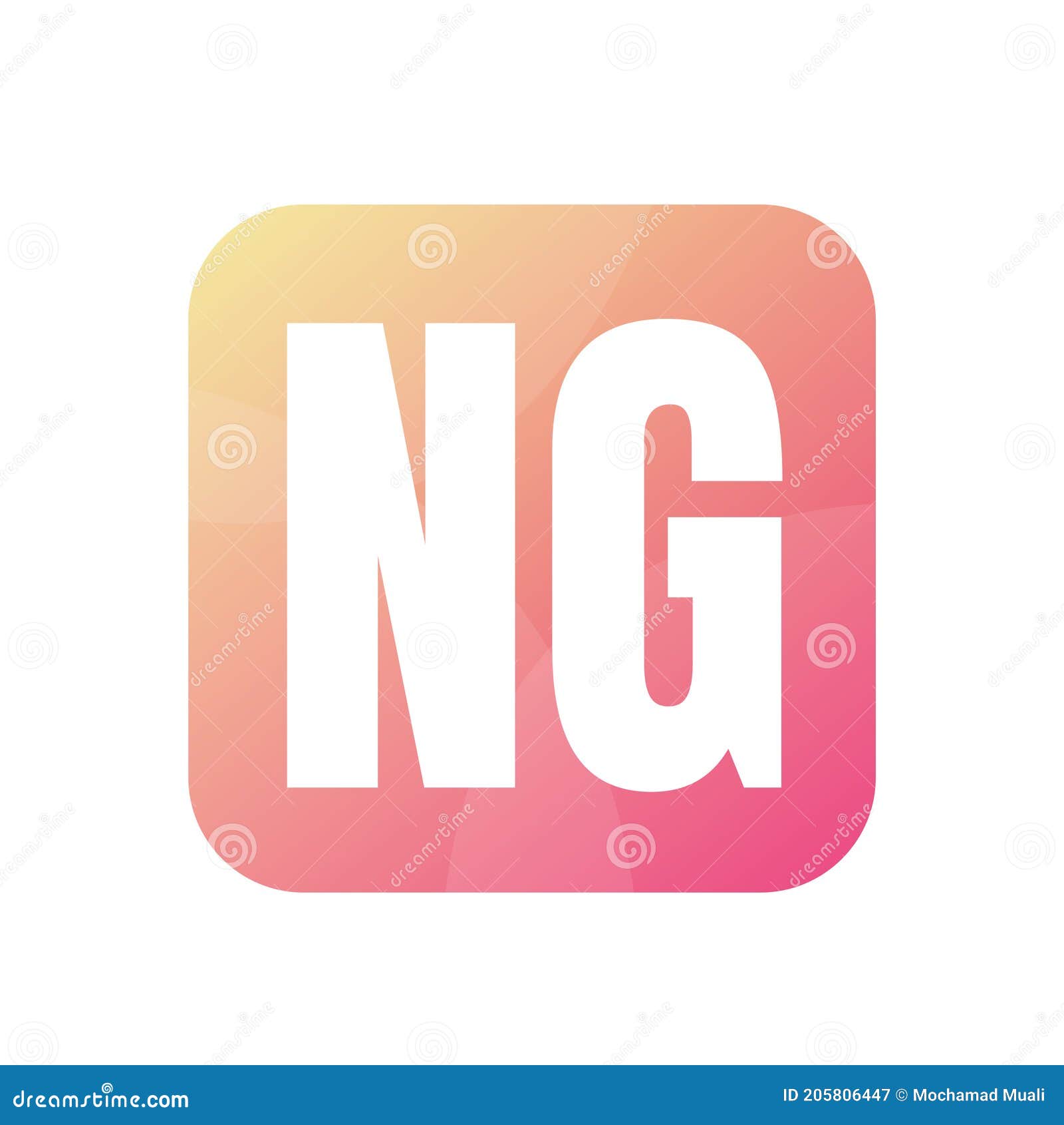 NG Letter Logo Design with Simple Style Stock Vector - Illustration of ...