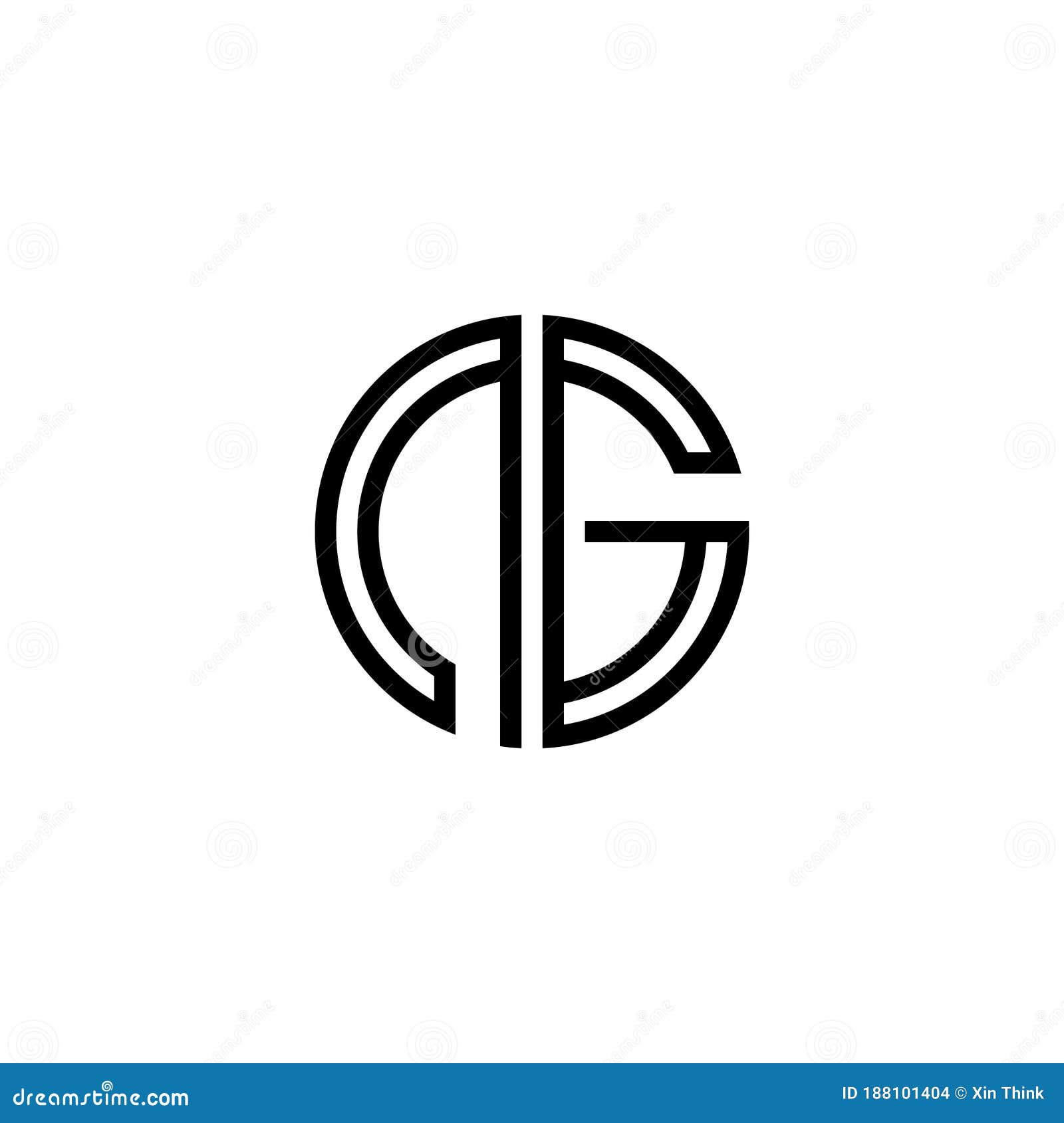 NG Letter Logo Icon Design Template Elements Stock Vector ...