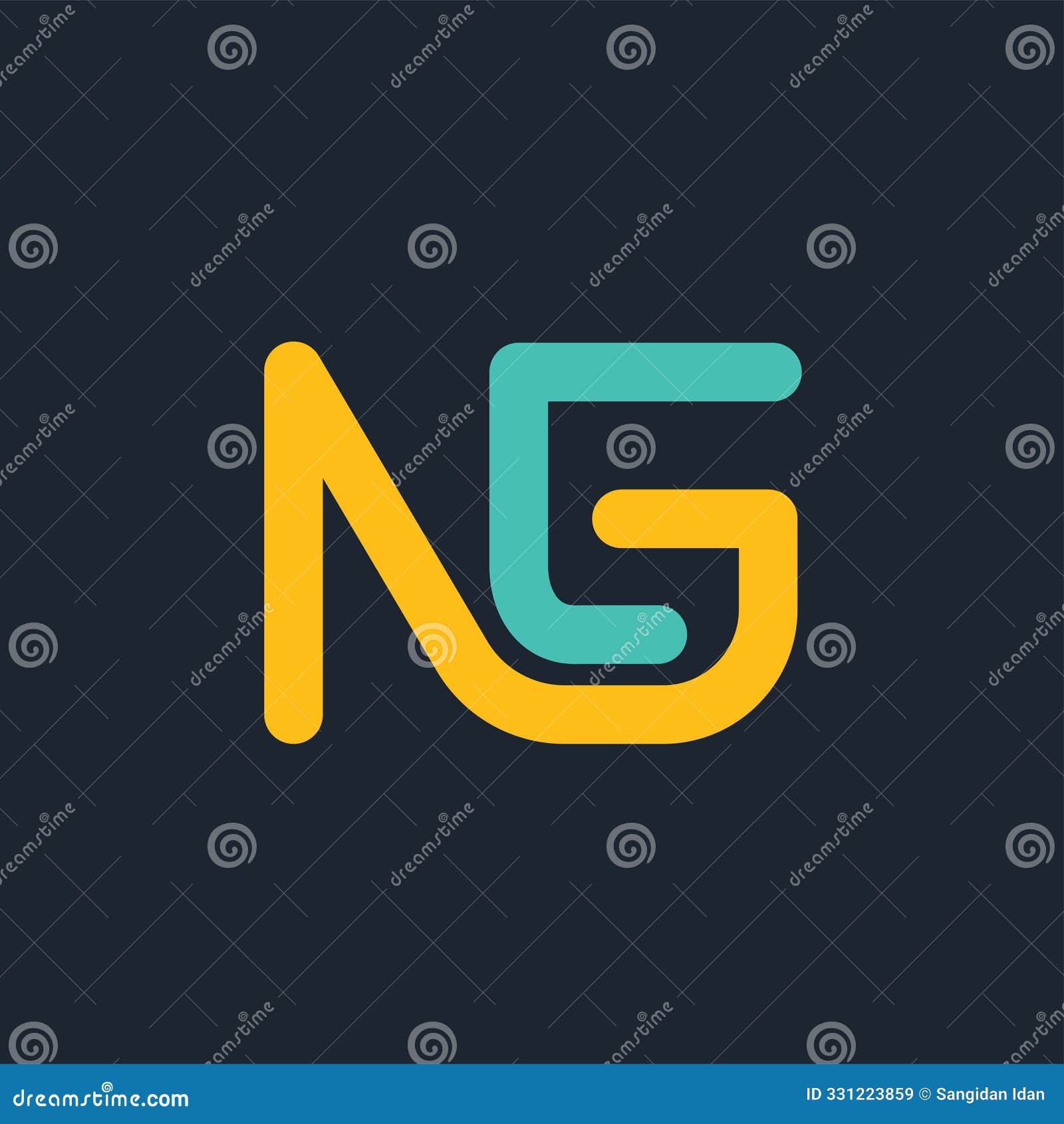 NG Letter Logo Icon Vector Concept Design Template Stock Vector ...