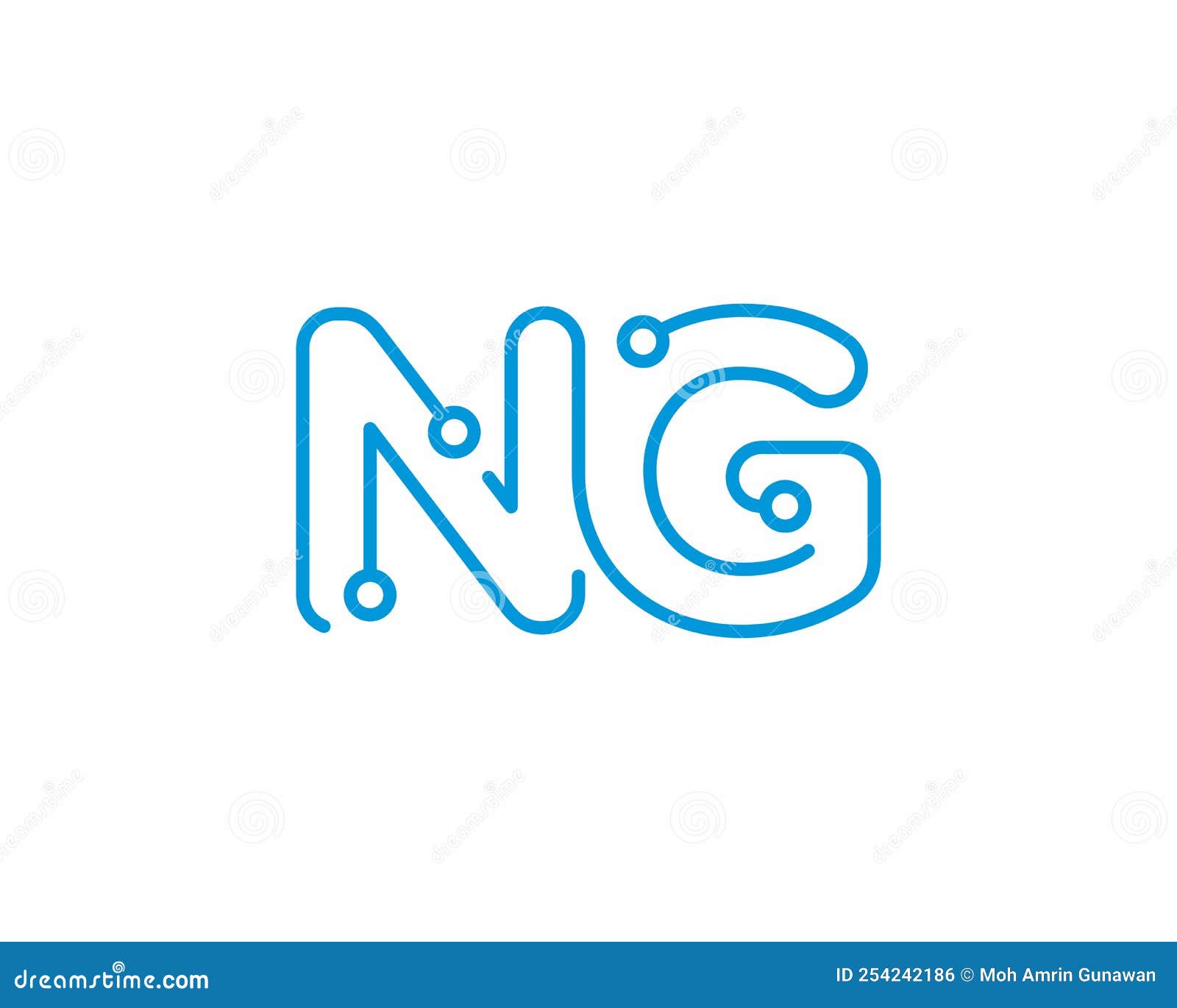 NG Letters, Electronic Circuit, Technology Logo Design Vector 001 Stock ...