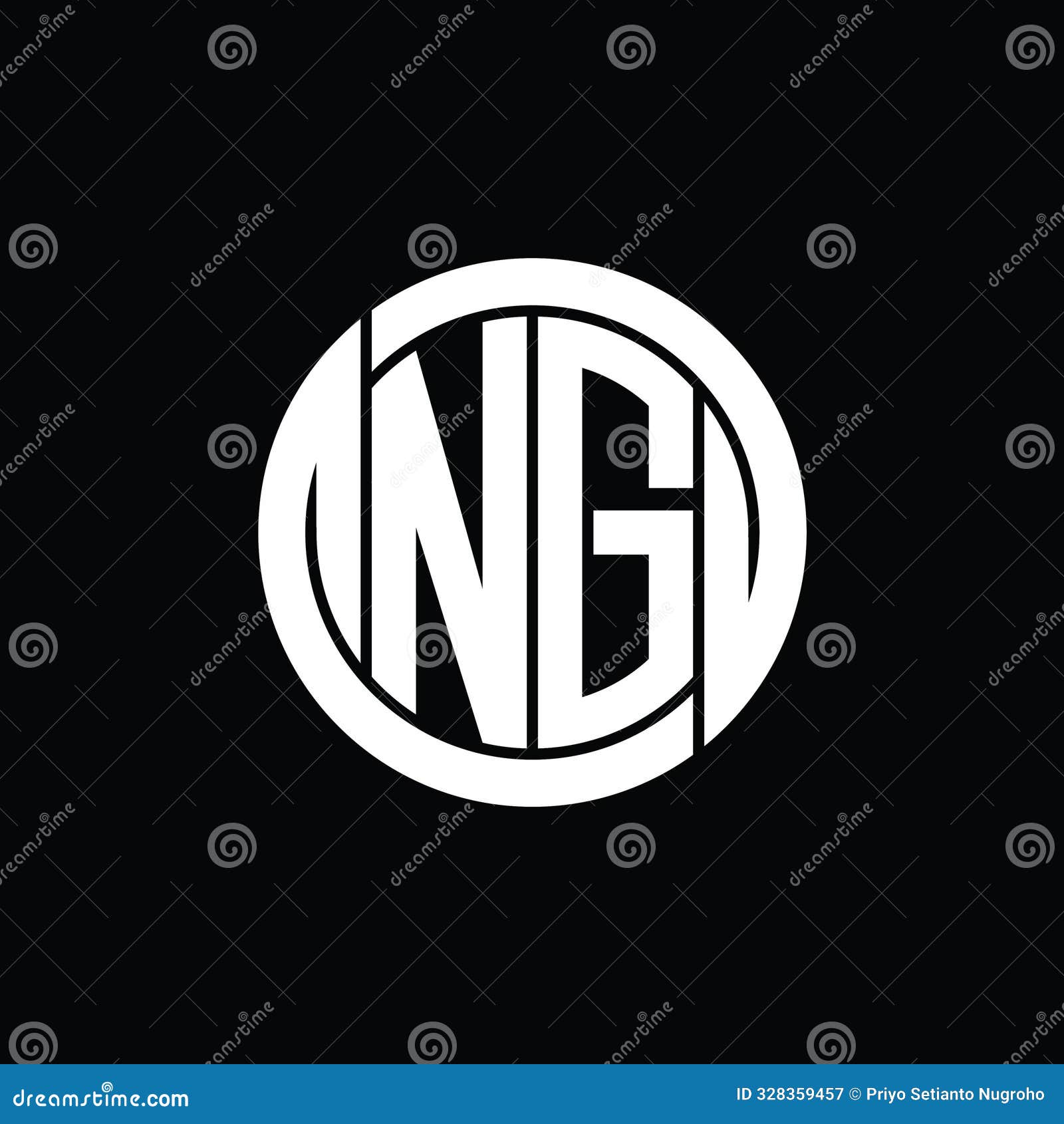 NG Logo Monogram Shield Inside Circle Shape Vector Images Design ...