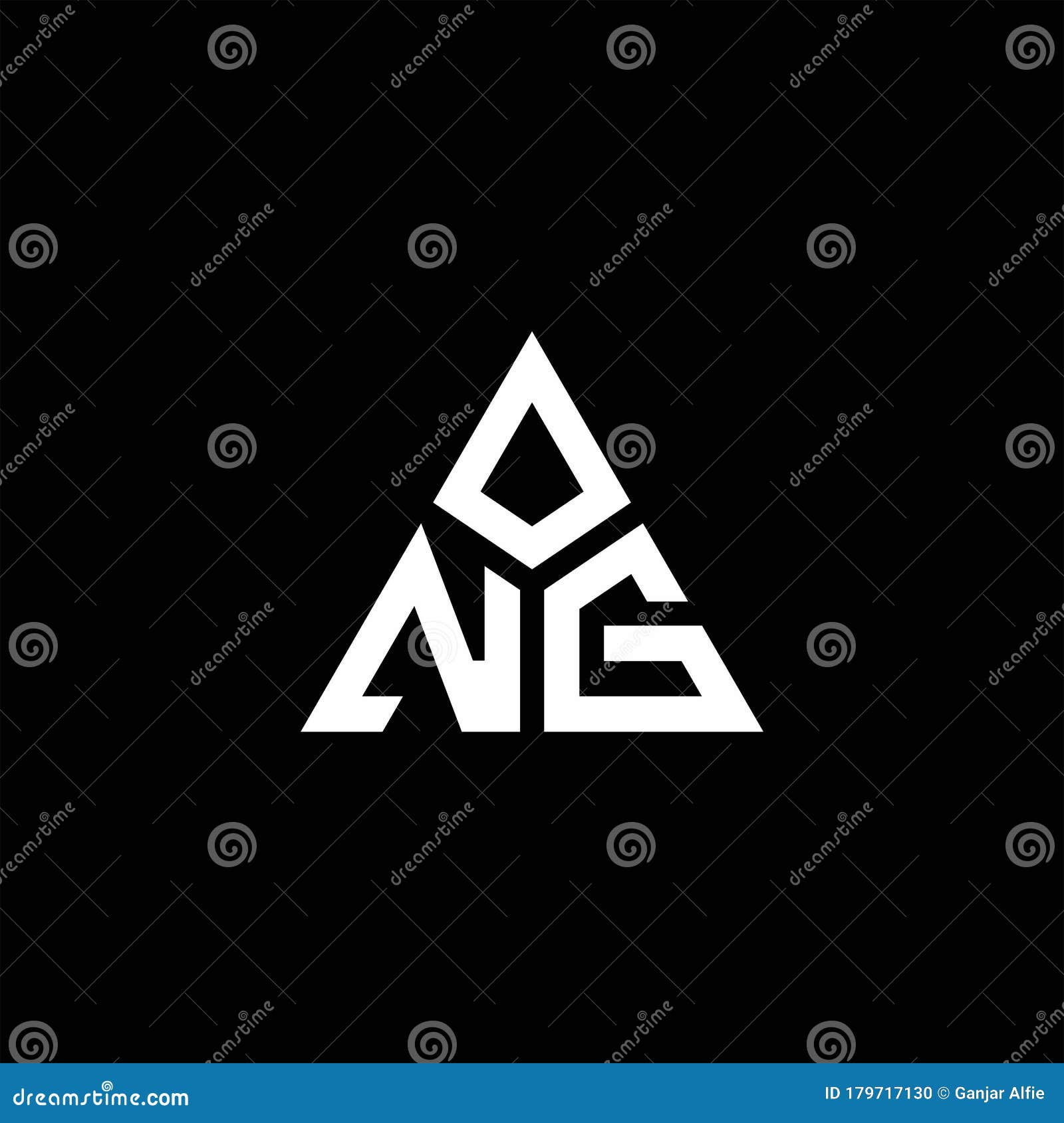 NG Monogram Logo with 3 Pieces Shape Isolated on Triangle Stock Vector ...