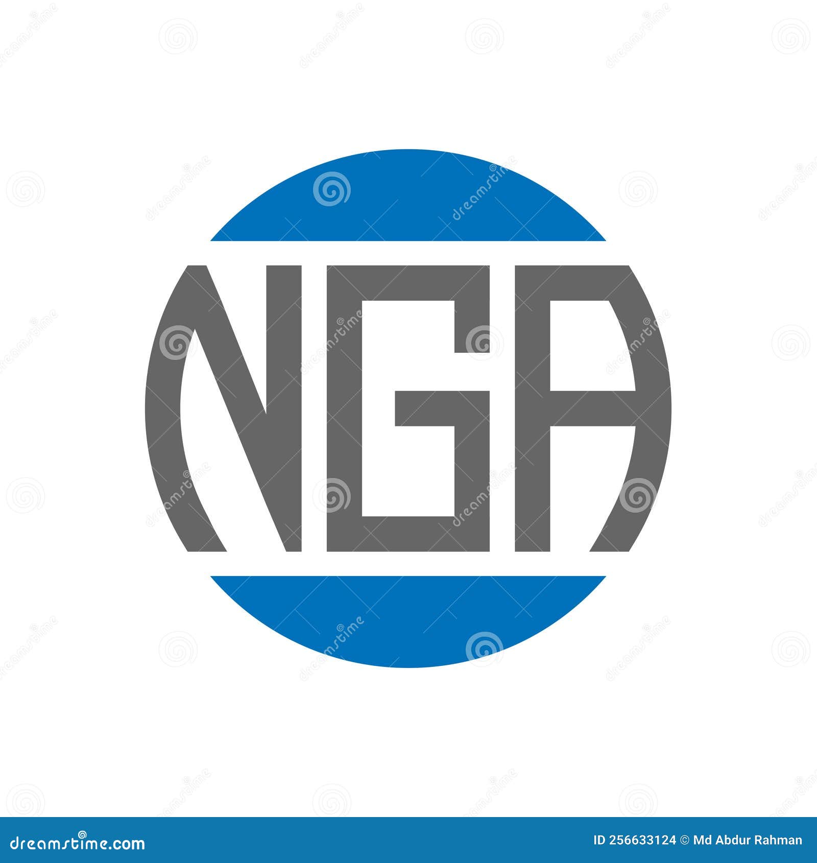 NGA Letter Logo Design On White Background. NGA Creative Initials ...