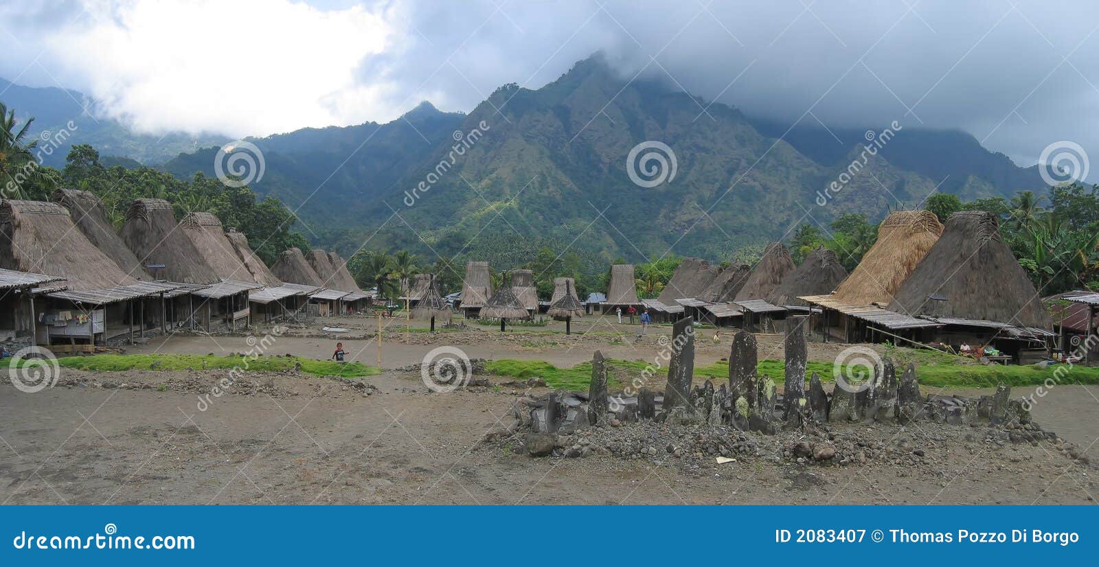 Ngada village Indonesia stock image. Image of indonesians - 2083407