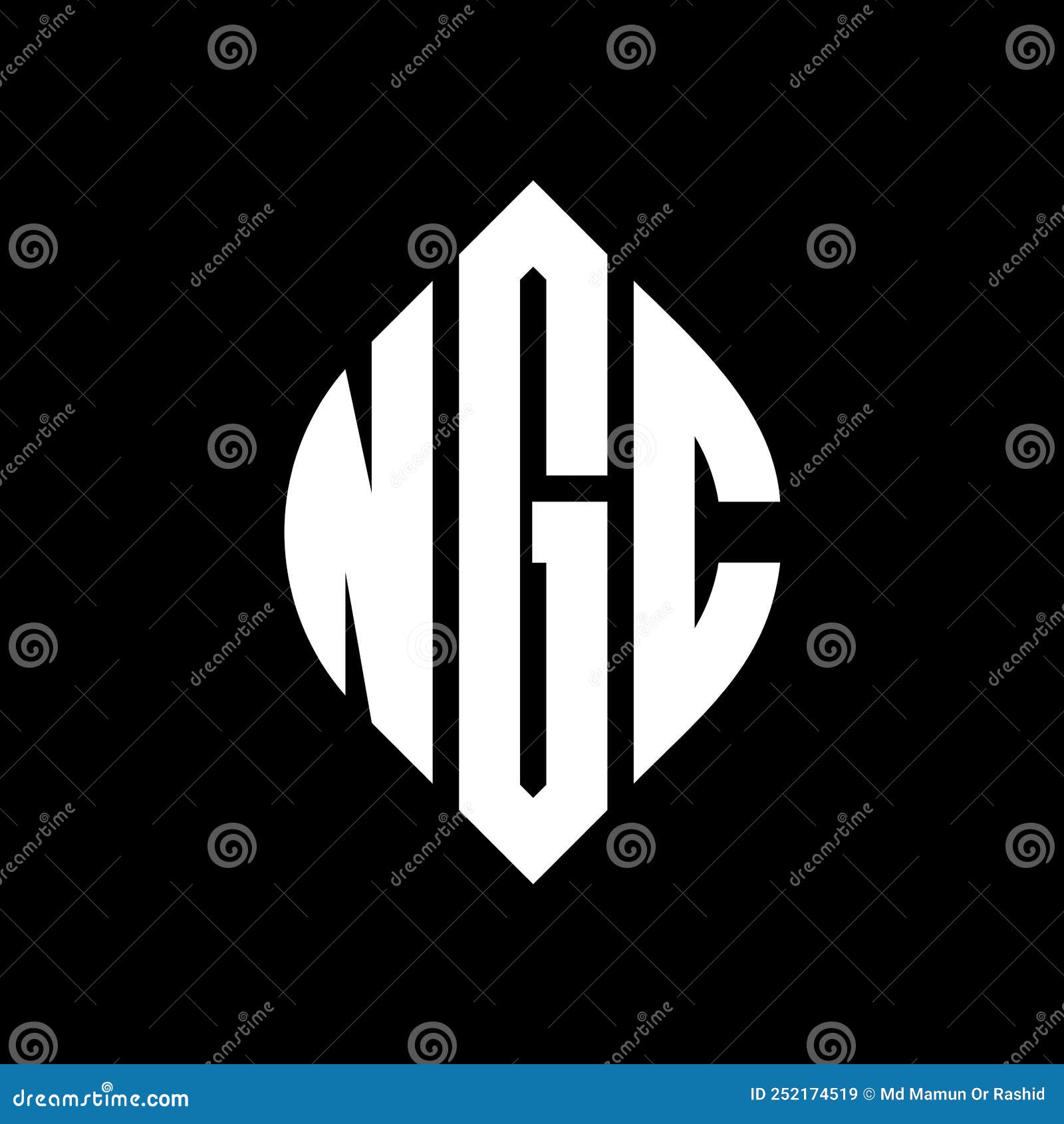 NGC Circle Letter Logo Design with Circle and Ellipse Shape. NGC ...