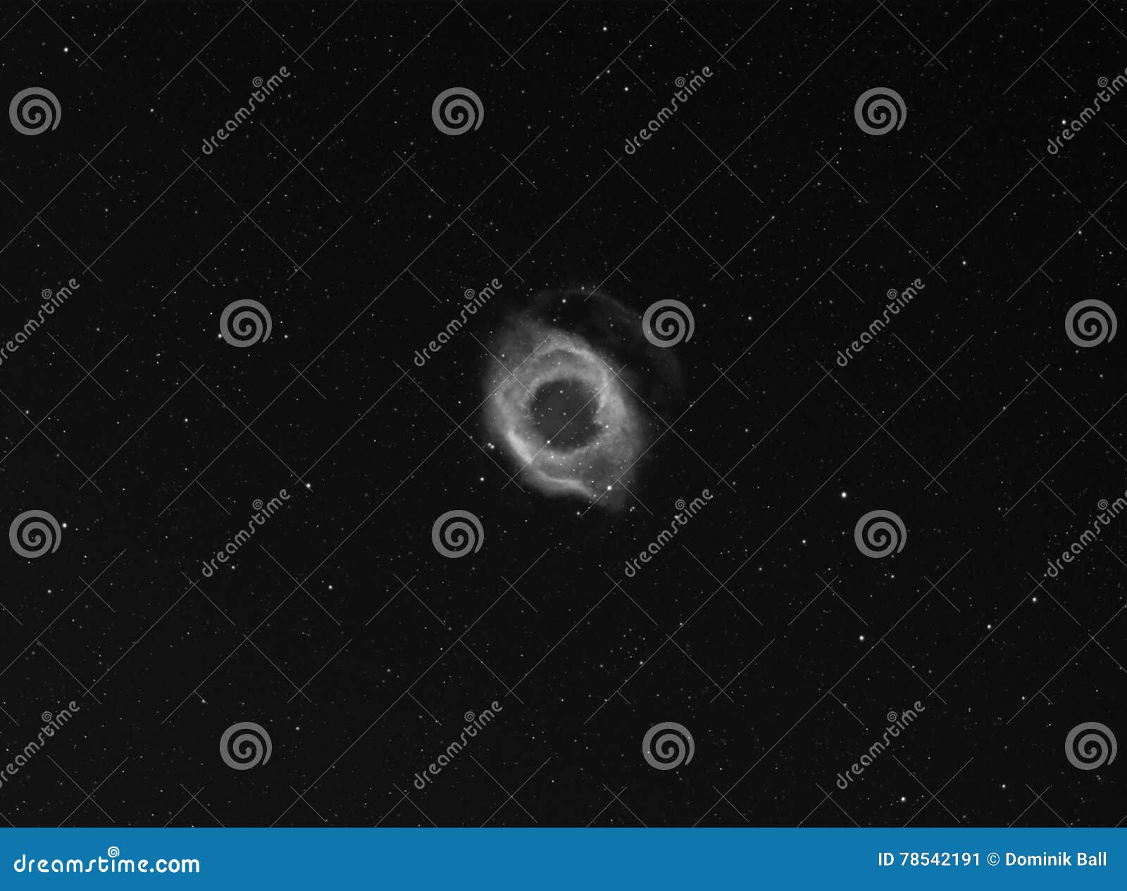NGC7293 Helix Nebula In Hydrogen Alpha Stock Image - Image of night ...