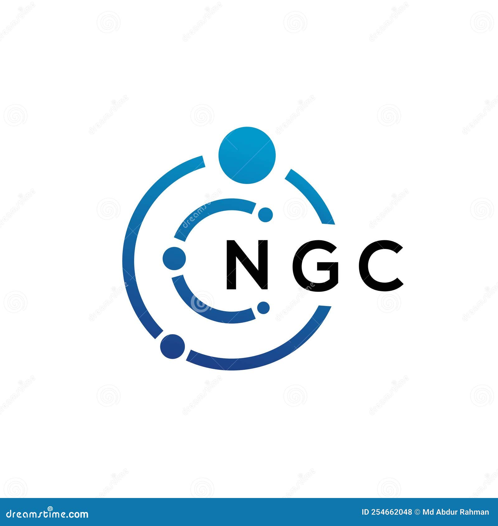NGC Letter Technology Logo Design On White Background. NGC Creative ...