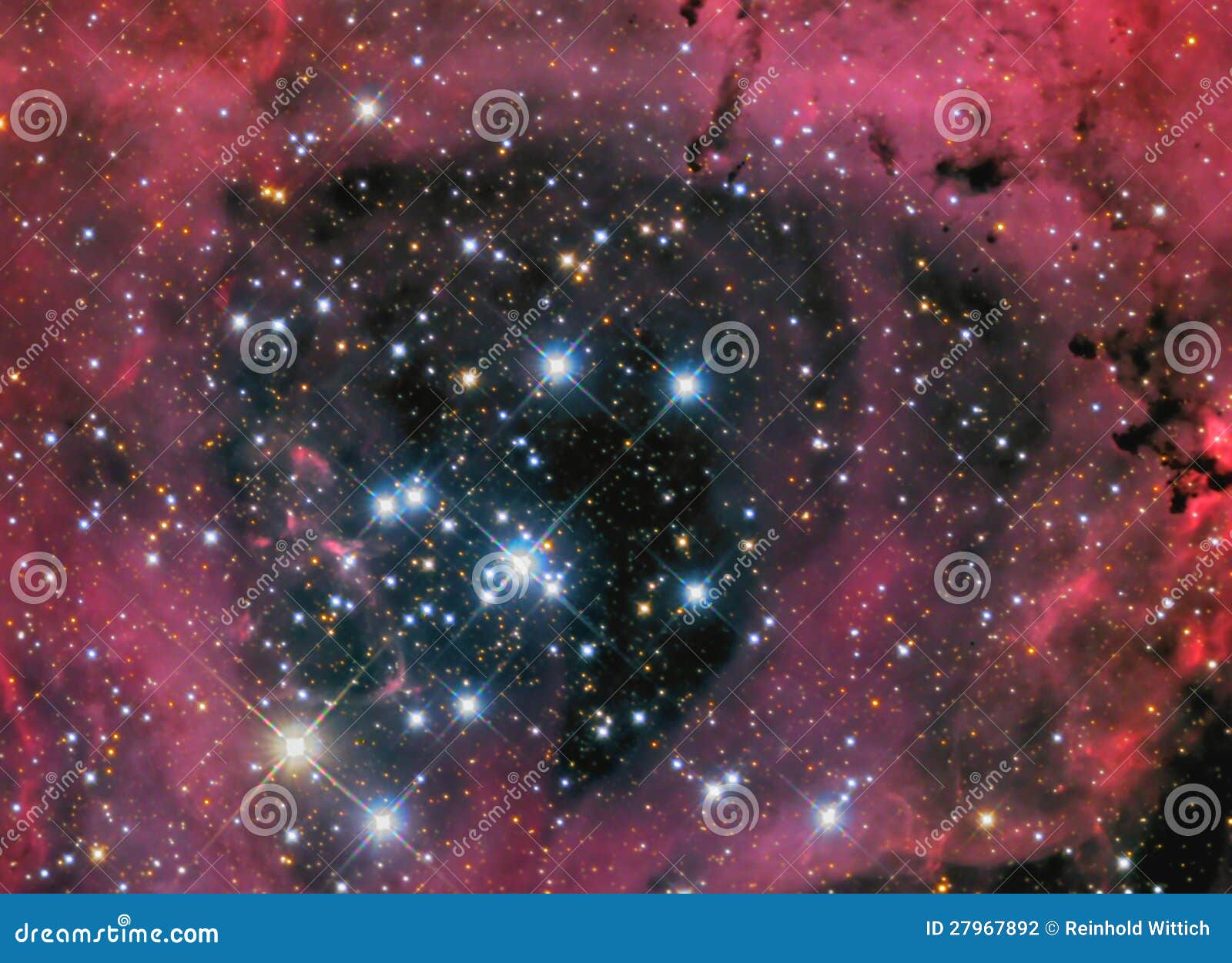 NGC2244 Rosette nebula stock photo. Image of astronomy - 27967892
