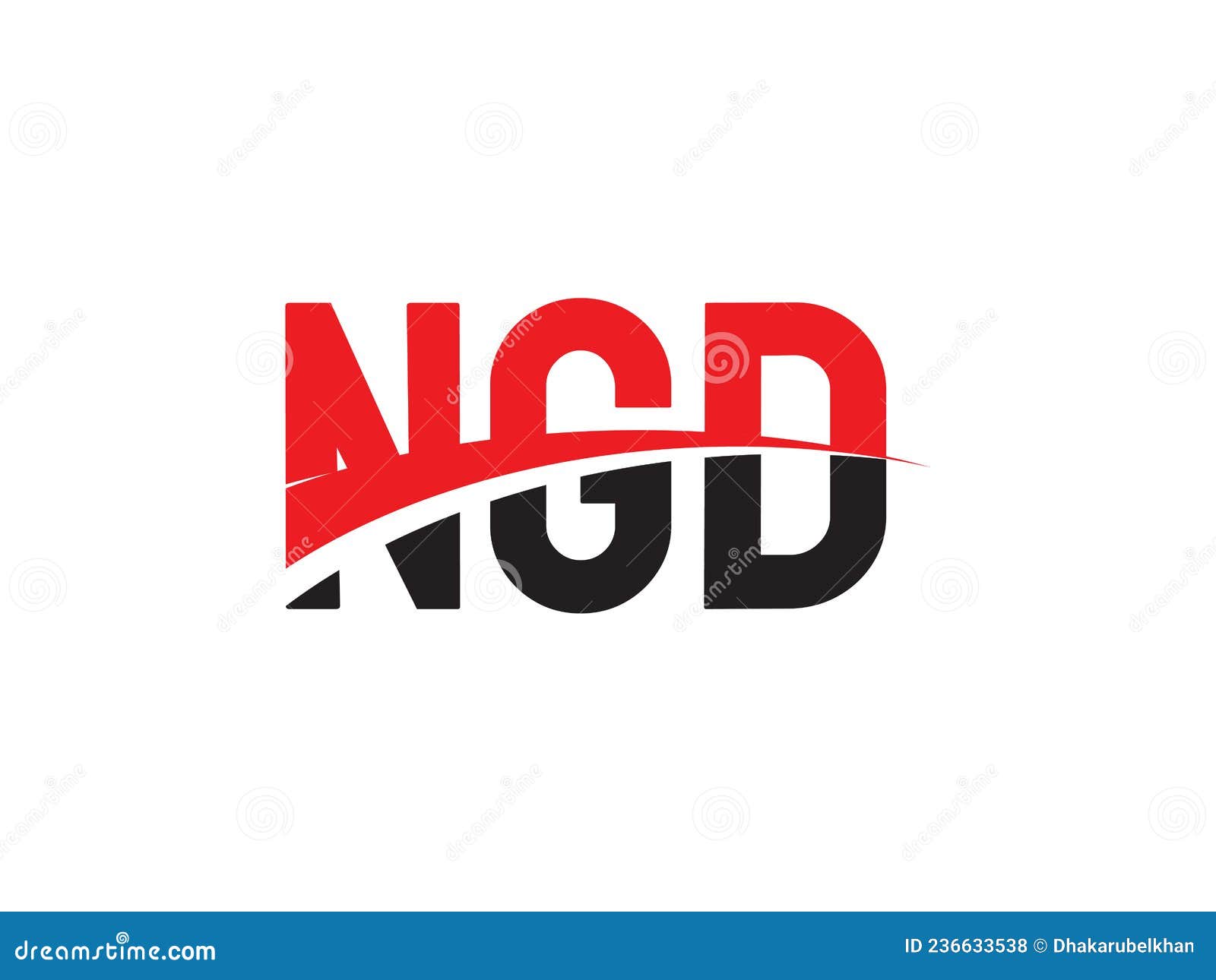 NGD Letter Initial Logo Design Vector Illustration Stock Vector ...