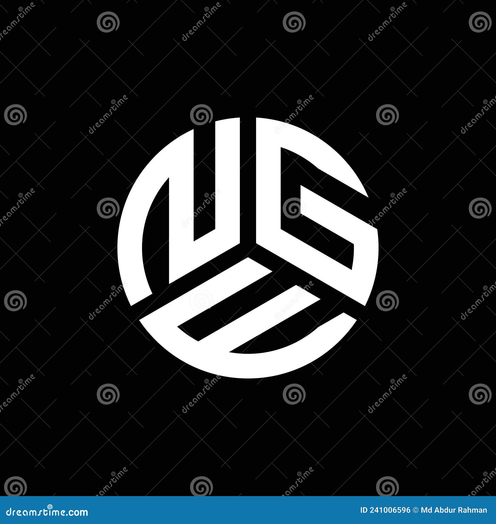 NGE Letter Logo Design on Black Background. NGE Creative Initials ...