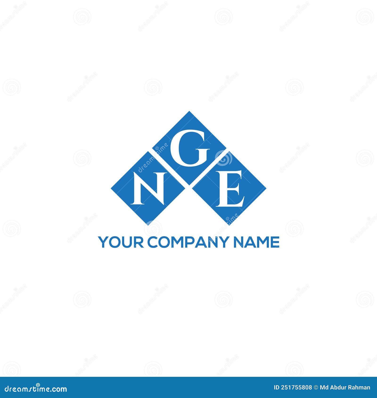 NGE Letter Logo Design on WHITE Background. NGE Creative Initials ...