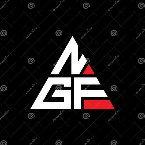 NGF Triangle Letter Logo Design with Triangle Shape. NGF Triangle Logo Design Monogram Stock ...