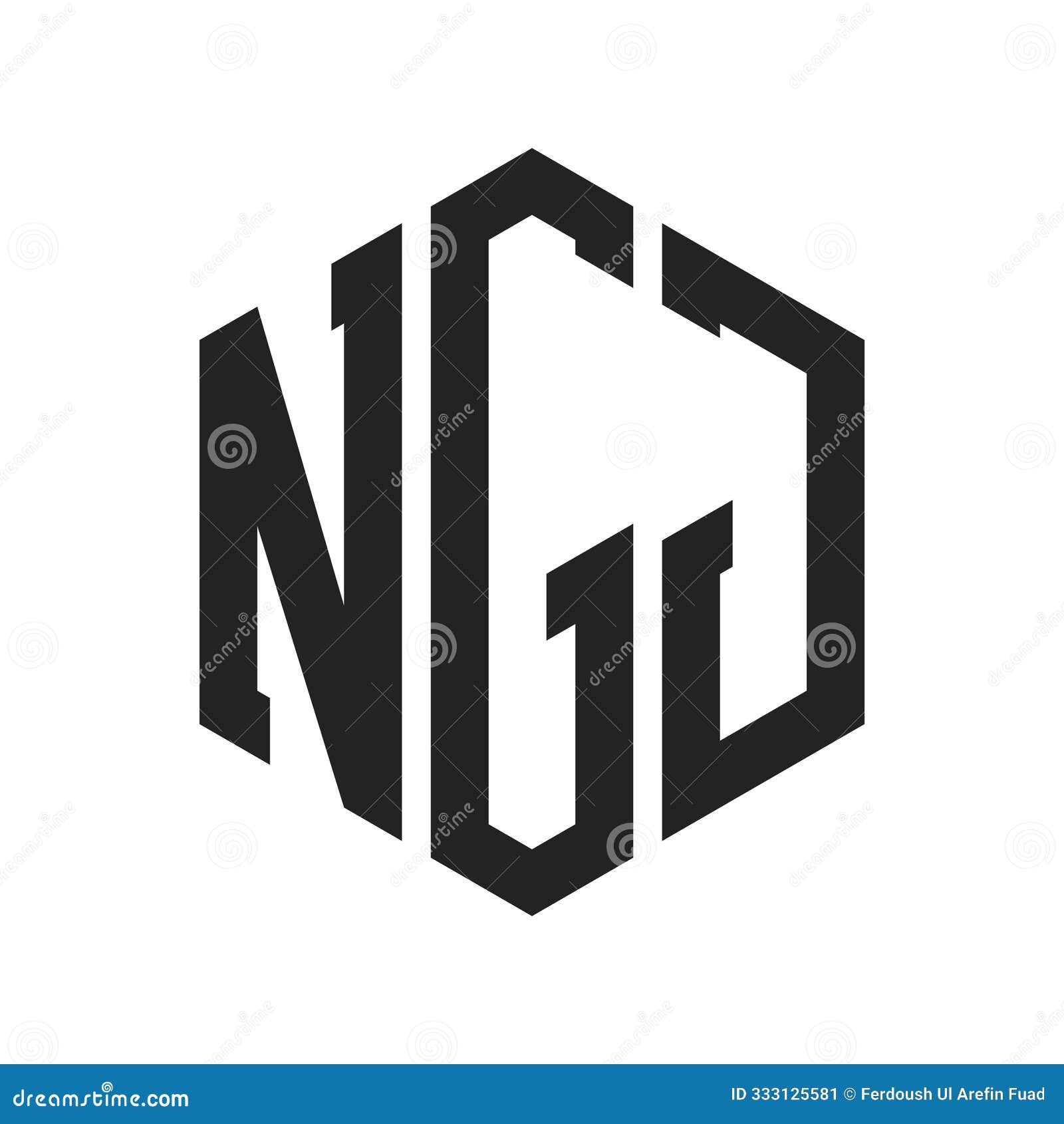 NGJ Logo Design. Initial Letter NGJ Monogram Logo Using Hexagon Shape ...