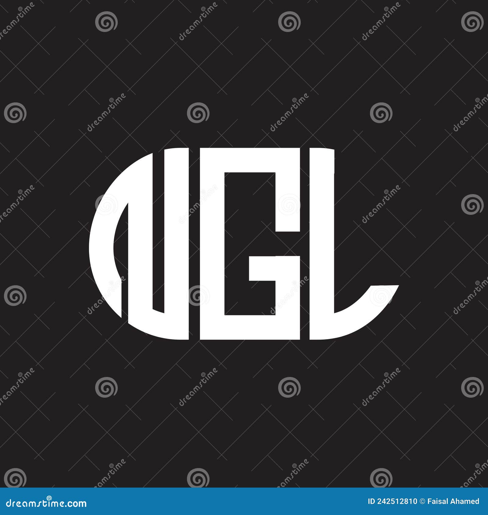 NGL Letter Logo Design on Black Background. NGL Creative Initials ...