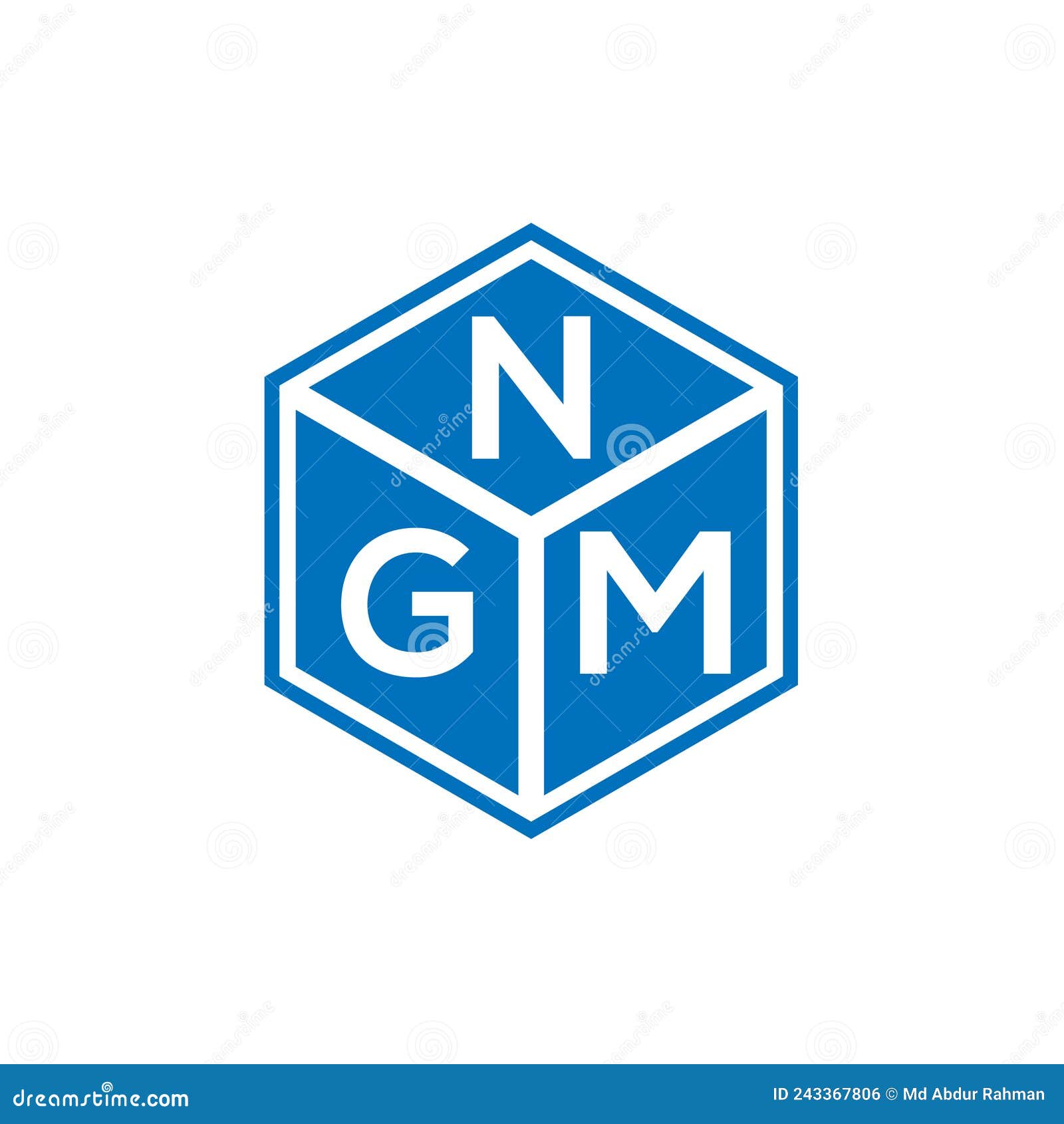 NGM Letter Logo Design on Black Background. NGM Creative Initials ...