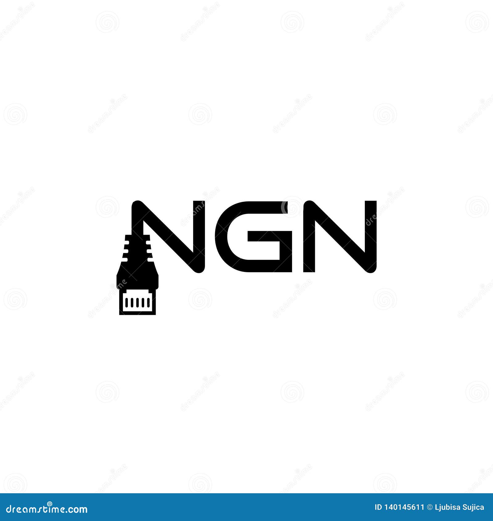 NGN Icon or Logo, Next Generation Network Stock Vector - Illustration ...