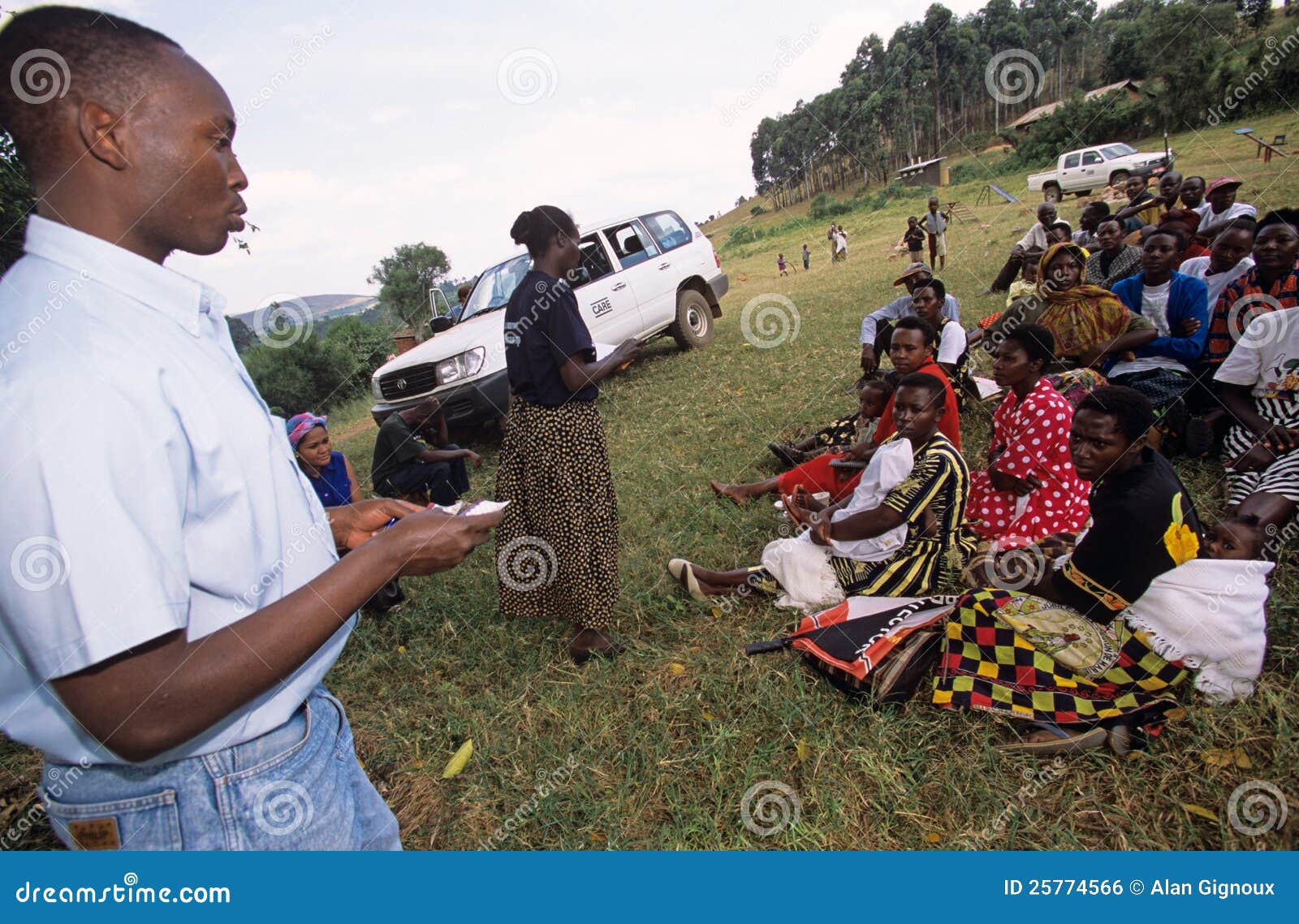 NGO CARE workers, Uganda editorial photo. Image of outdoors - 25774566