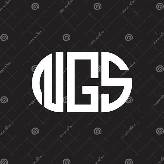 NGS Letter Logo Design on Black Background. NGS Creative Initials ...