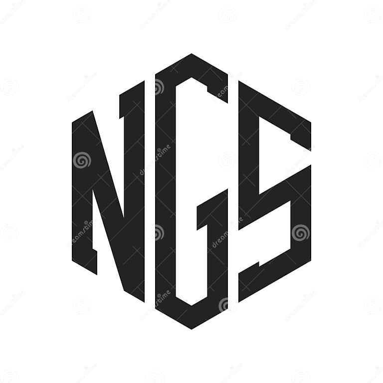 NGS Logo Design. Initial Letter NGS Monogram Logo Using Hexagon Shape Stock Illustration ...