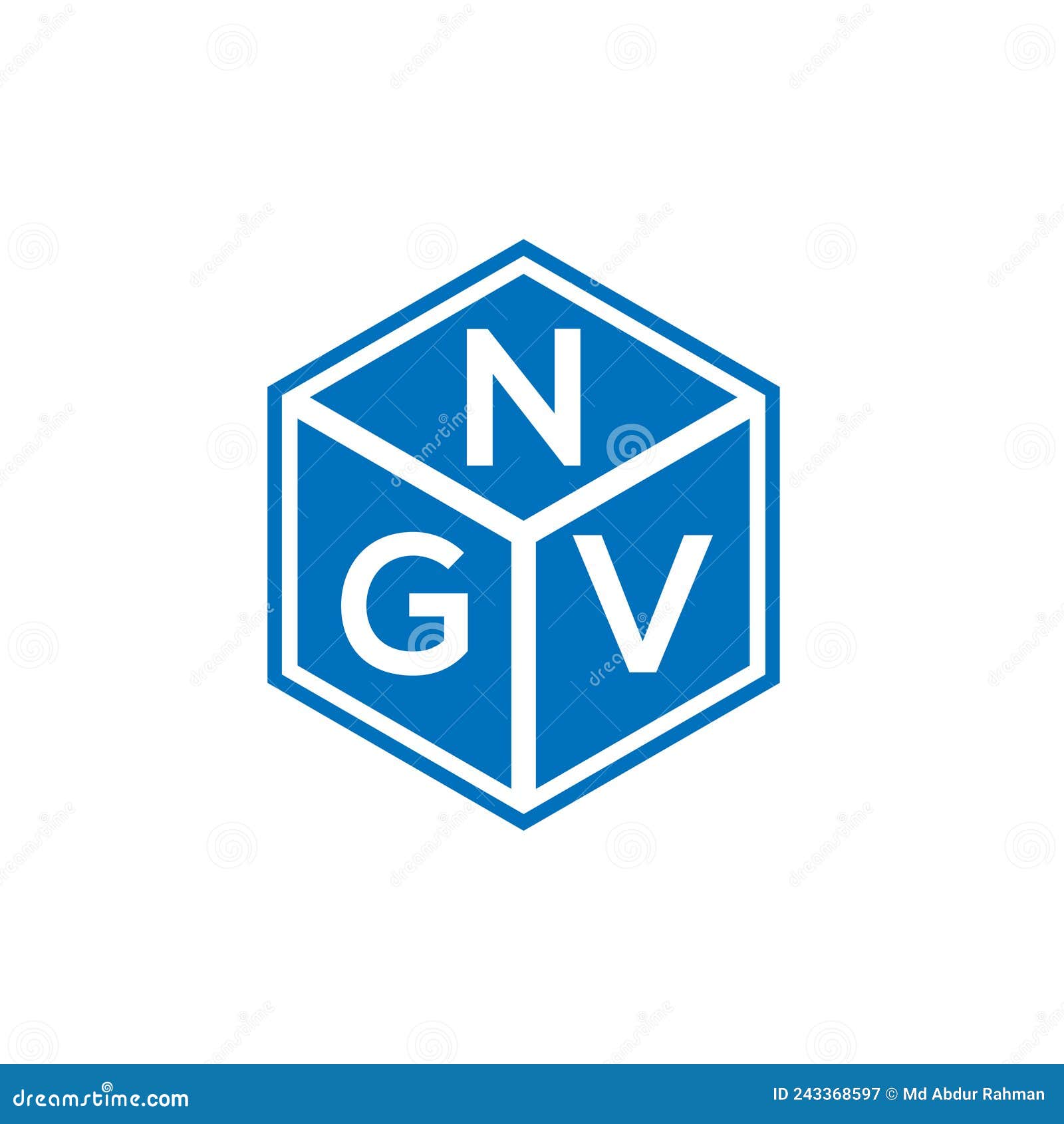 NGV Letter Logo Design On Black Background. NGV Creative Initials ...