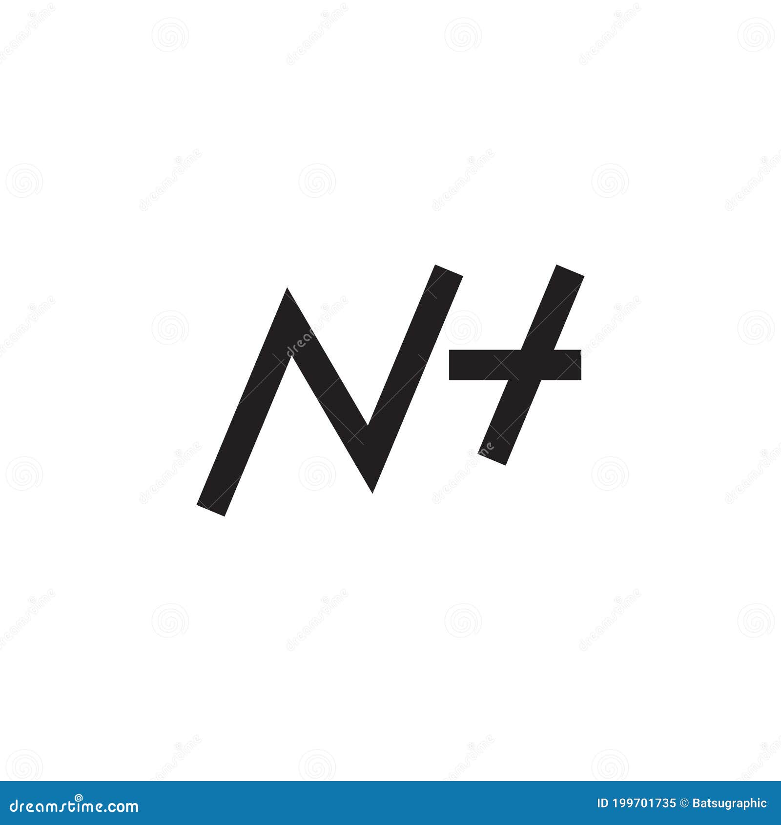 Nh Initial Letter Vector Logo Icon Stock Vector - Illustration of ...