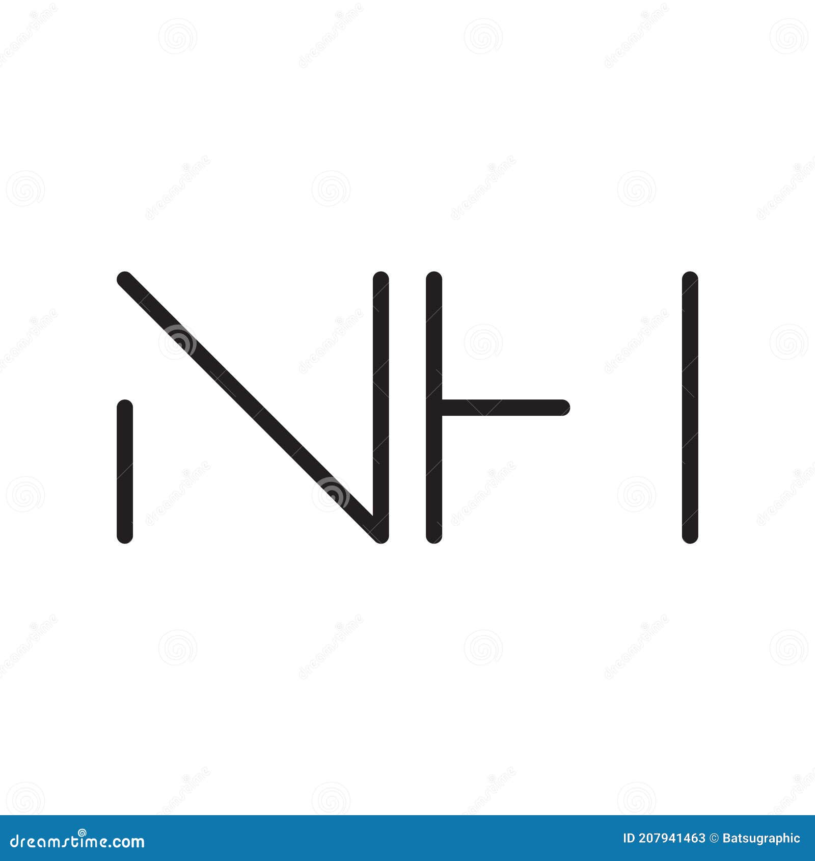 Nh Initial Letter Vector Logo Icon Stock Vector - Illustration of ...